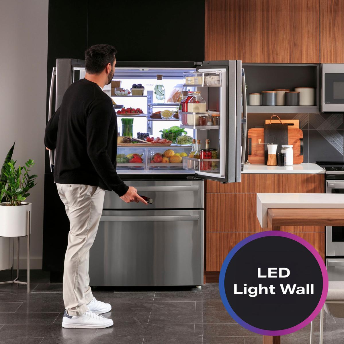GE Profile 36 in. 22.4 cu. ft. Smart Counter Depth 4-Door French Door ...