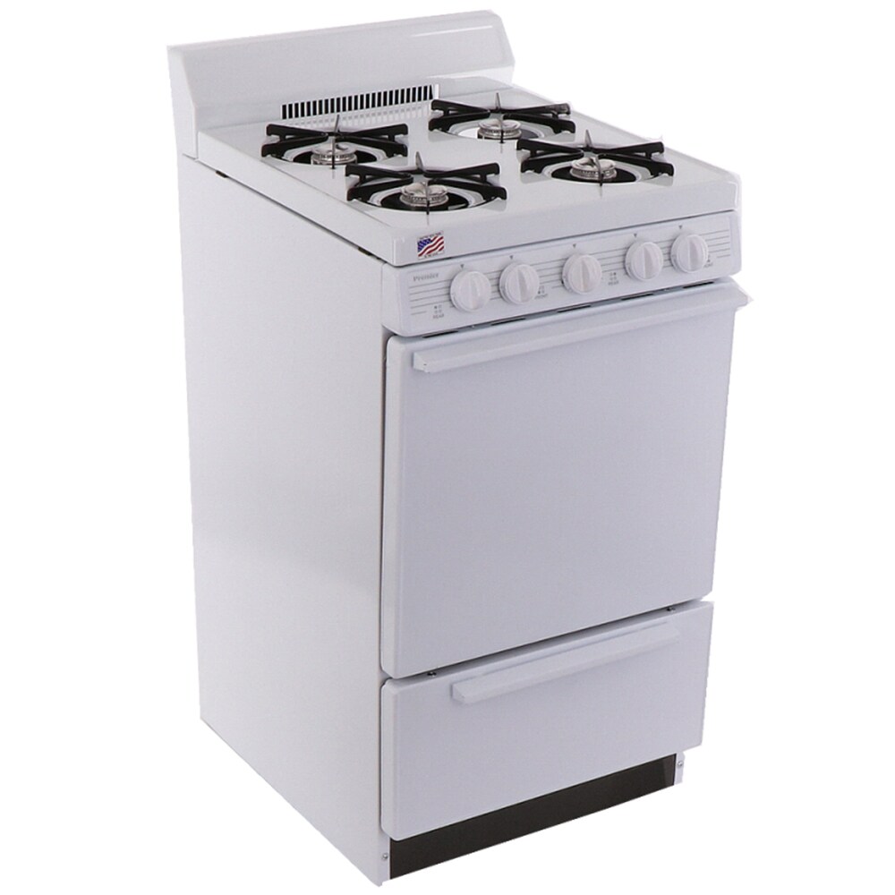 Premier 20" Freestanding Gas Range with 4 Open Burners, 2.4 Cu. Ft ...