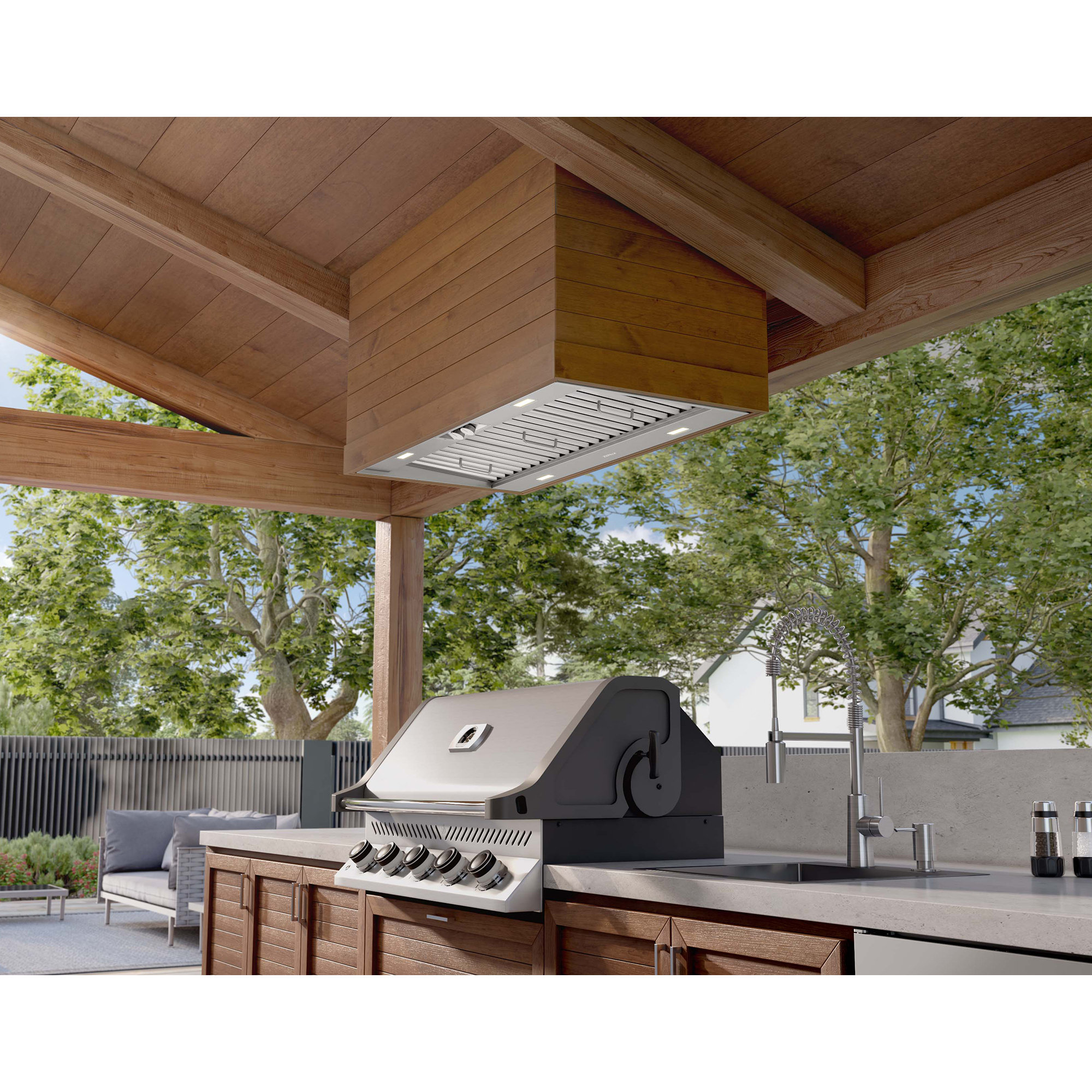 Zephyr 60 in. Canopy Pro Style Range Hood with 3 Speed Settings, 1200 ...