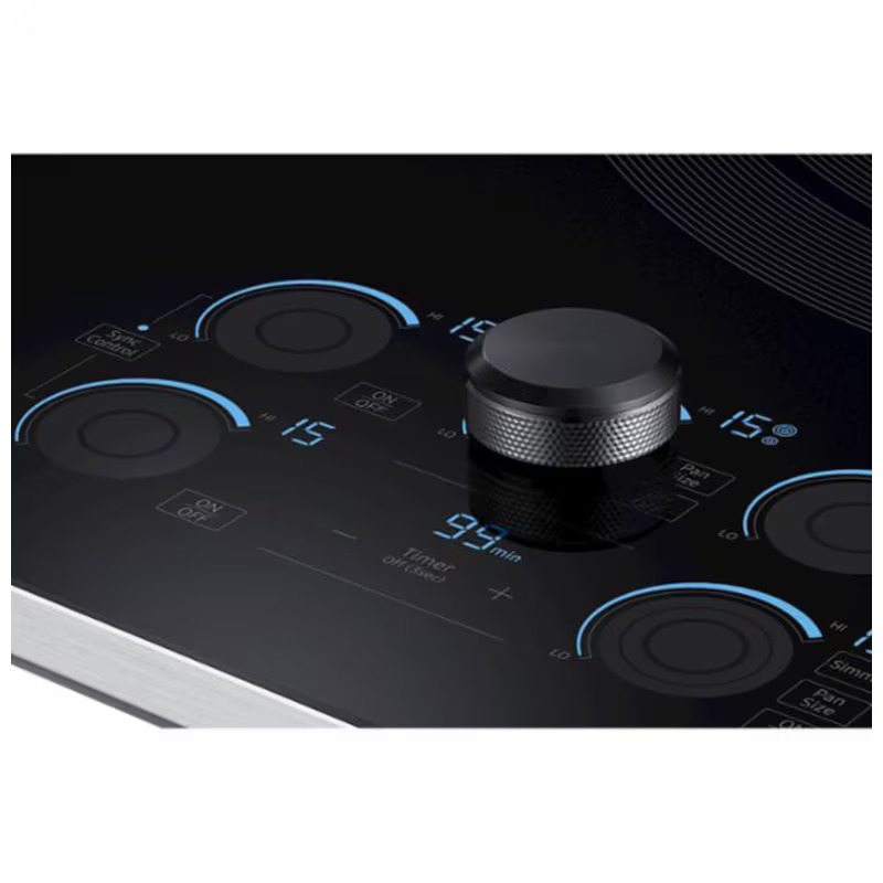 Samsung 36 in. 5-Burner Smart Electric Cooktop with Simmer Burner ...