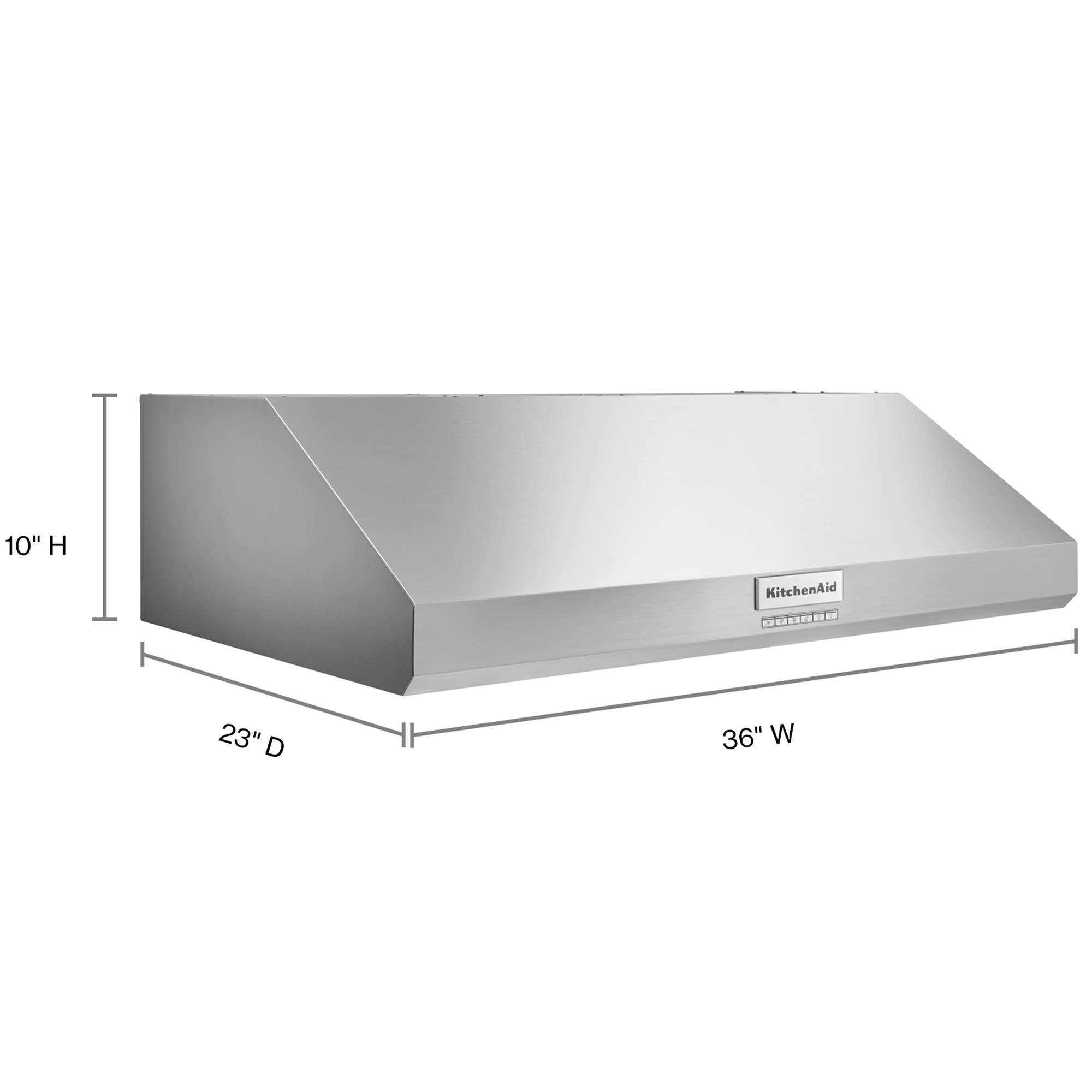 KitchenAid 36 in. Ducted Standard Style Range Hood with 585 CFM, 4 Fan ...