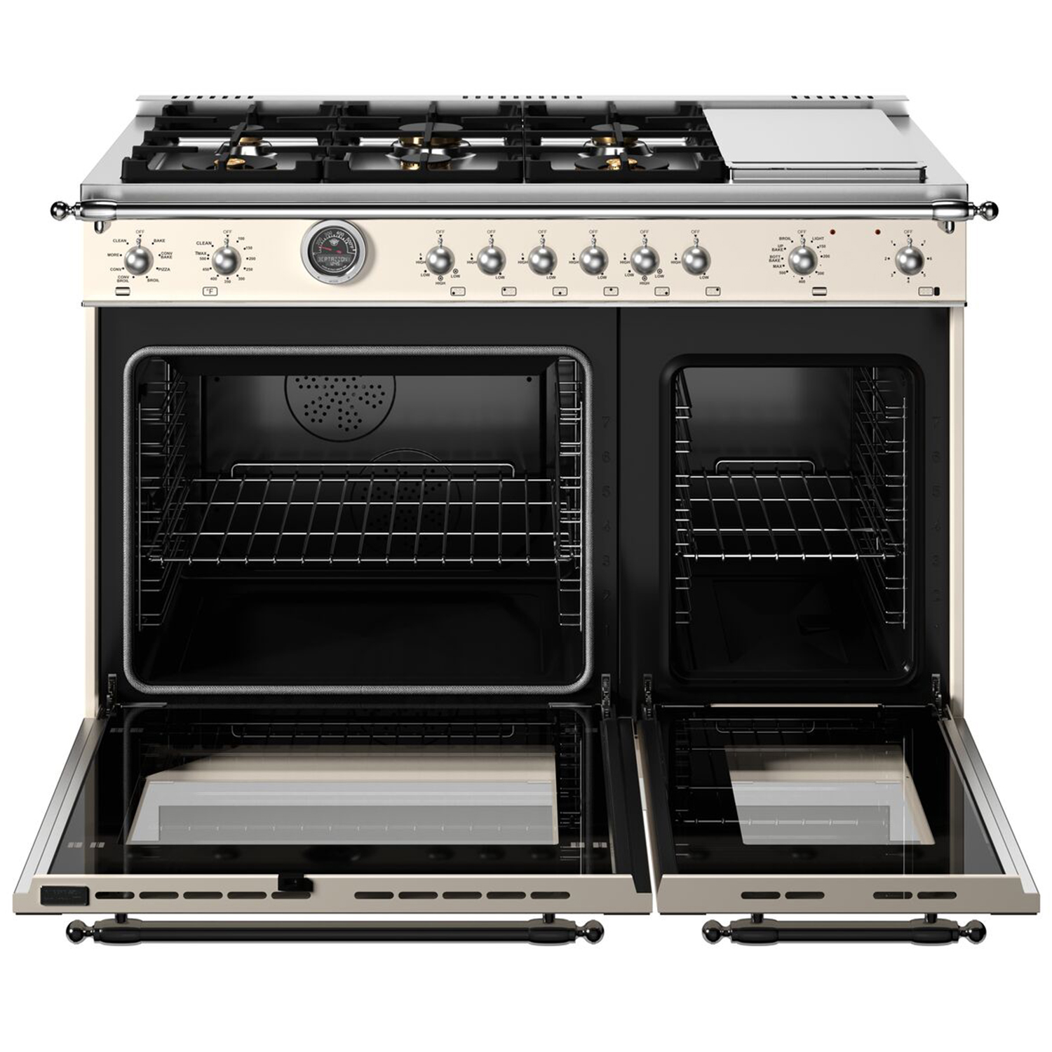 Bertazzoni Heritage Series 48 in. 7 cu. ft. Air Fry Dual Convection ...