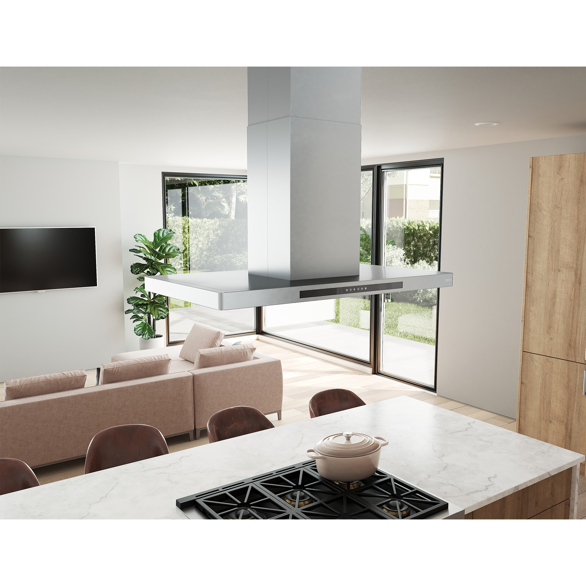 Zephyr Designer Collection 36 in. Convertible Chimney Style Range Hood ...
