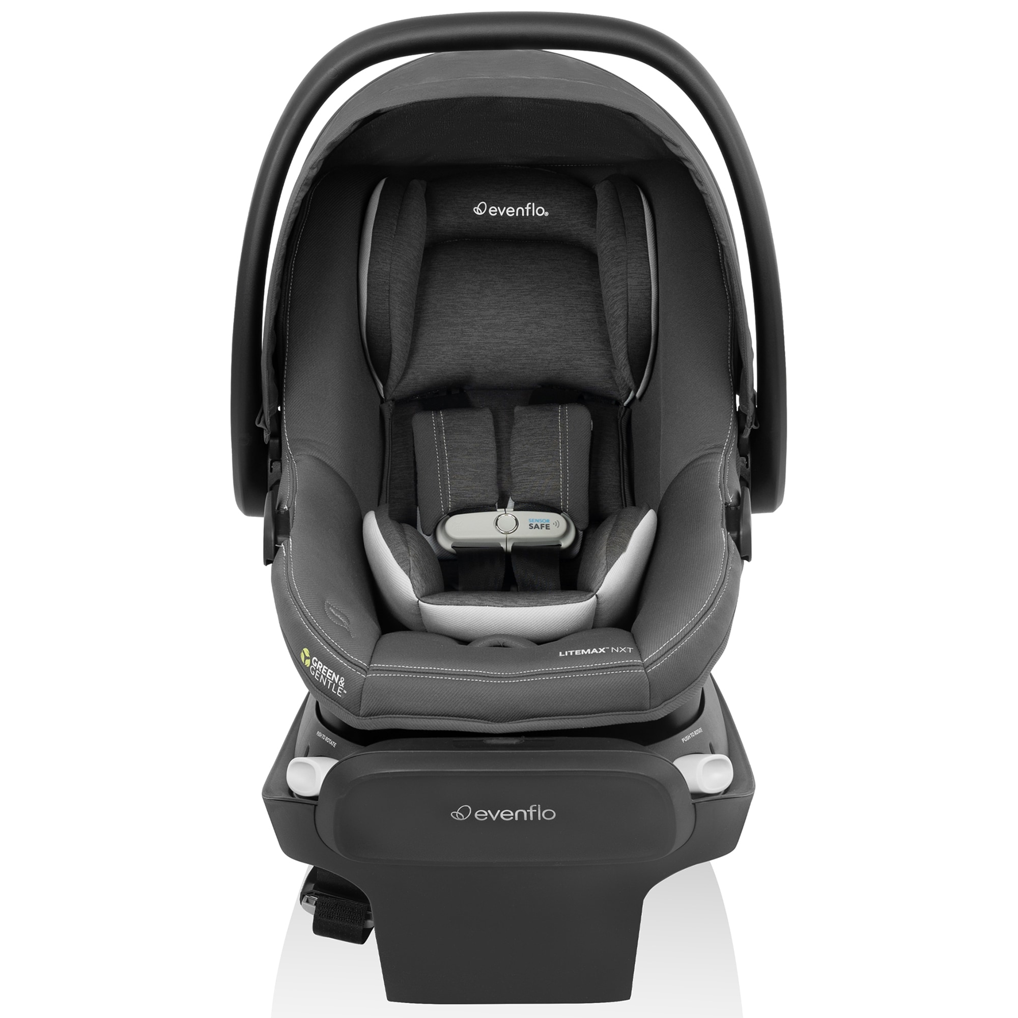 Evenflo Revolve 180 Litemax NXT Rotational Infant Car Seat with Green ...
