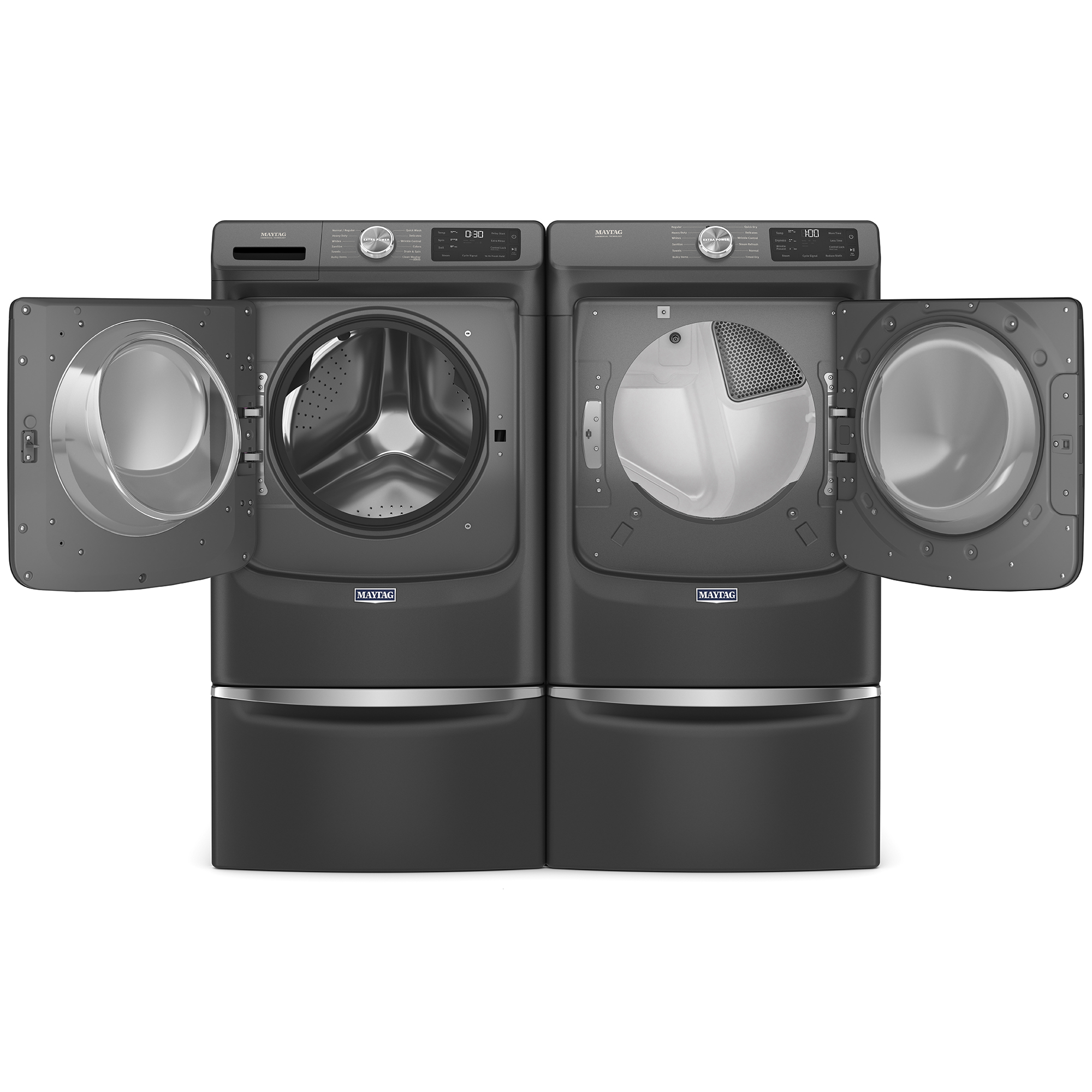 Maytag 27 in. 4.8 cu. ft. Stackable Front Load Washer with Extra Power ...