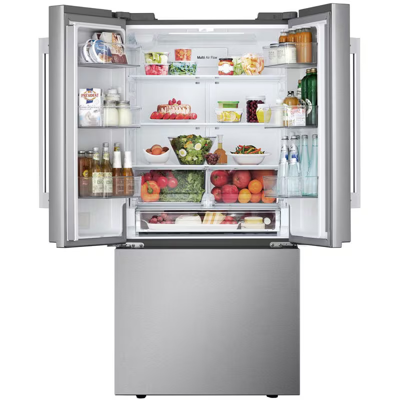 LG 33 in. 25.1 cu. ft. Smart French Door Refrigerator with Ice Maker ...