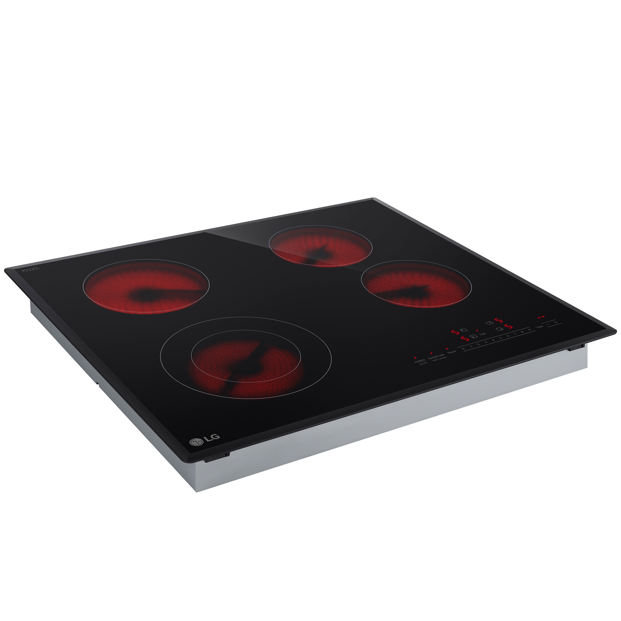 LG 24 in. 4-Burner Electric Cooktop - Black | P.C. Richard & Son
