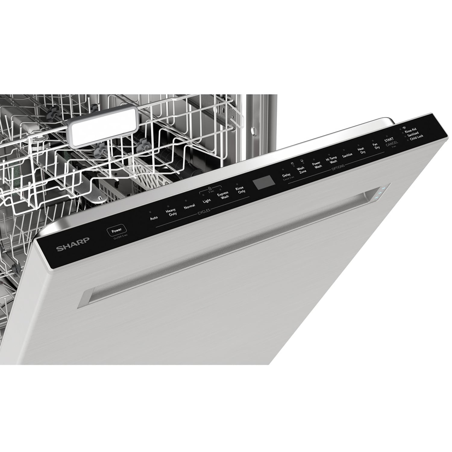 Sharp 24 in. Top Control Smart Dishwasher with 45 dBa Sound Level, 3rd ...