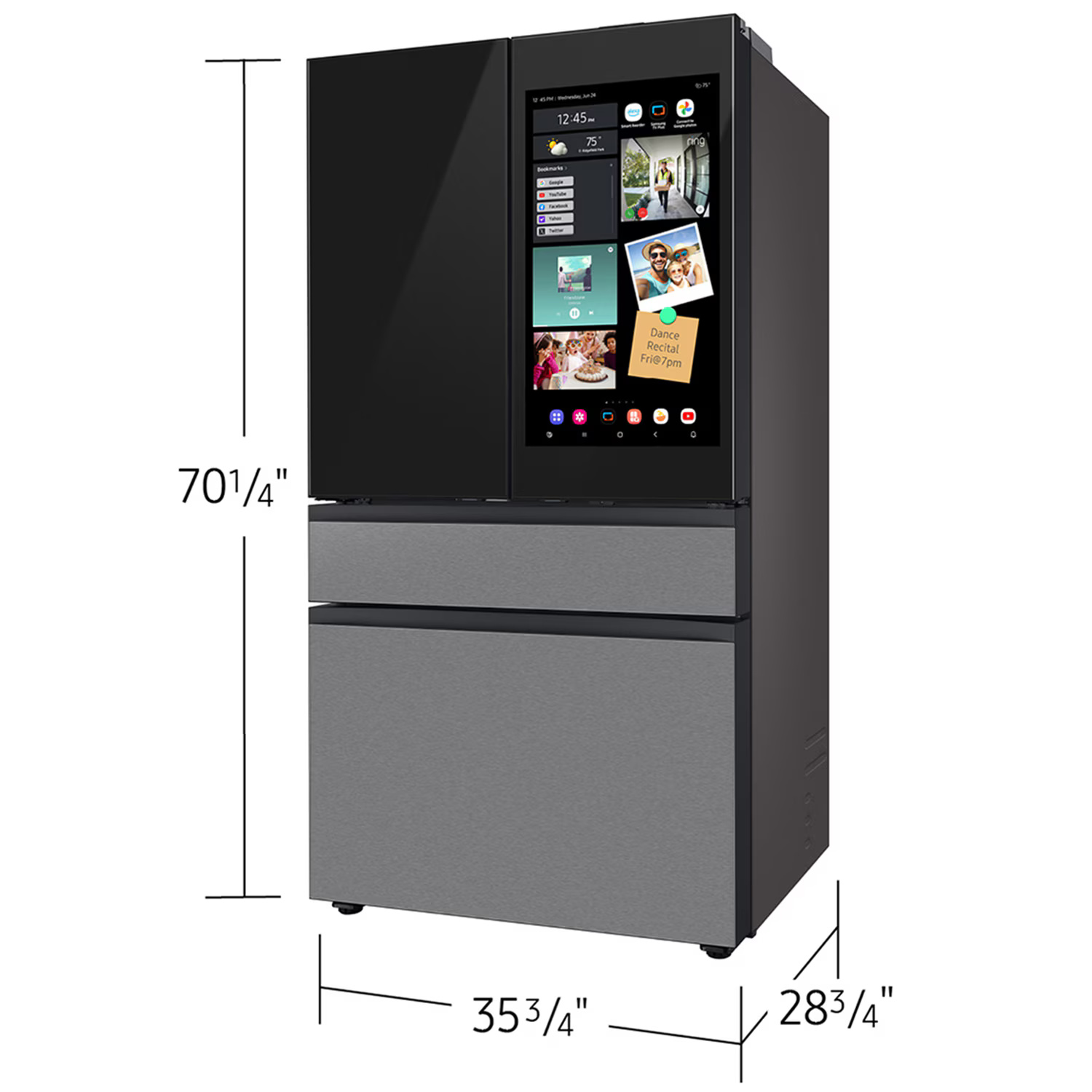 Samsung Bespoke 36 in. 22.5 cu. ft. Smart Counter Depth 4-Door French ...