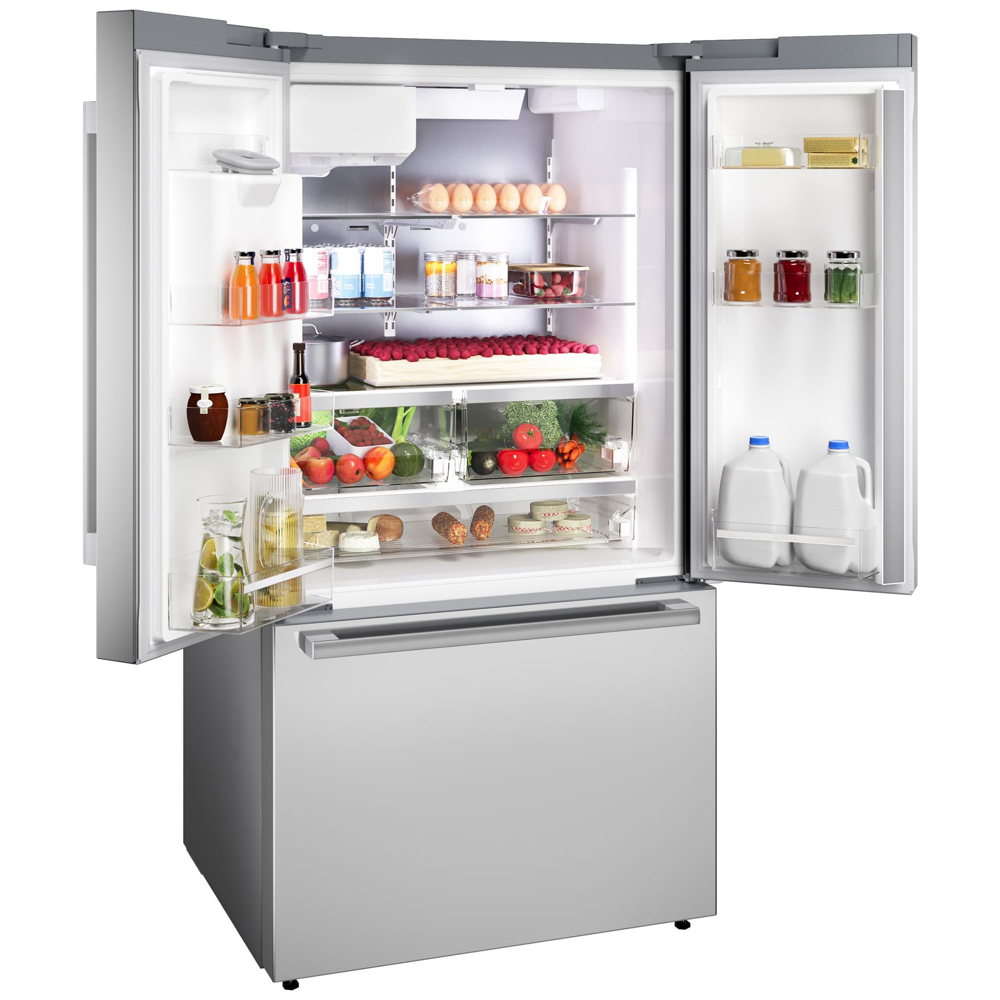 Bosch 500 Series 36 in. 26 cu. ft. Smart French Door Refrigerator with ...