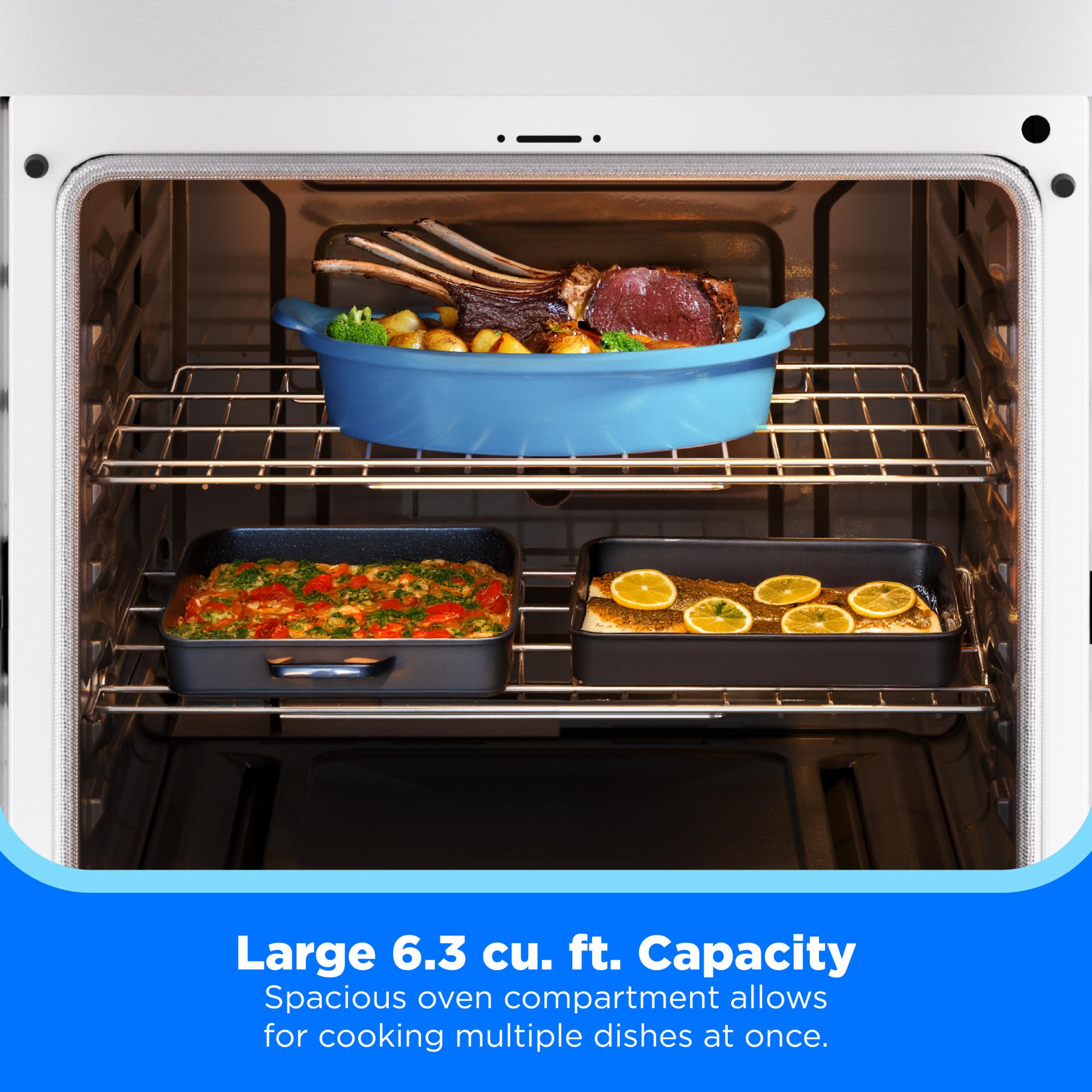 Midea 30 in. 6.3 cu. ft. Electric Range with Radiant Burners - White ...