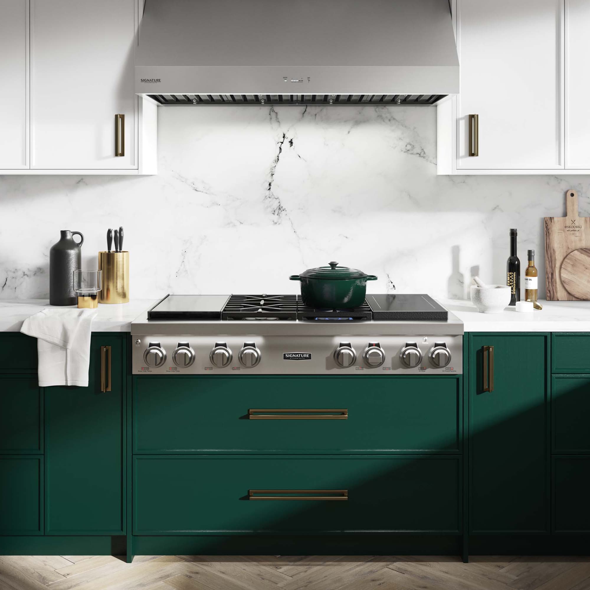 Signature Kitchen Suite 48 in. 6-Burner Smart Dual Fuel Natural Gas ...