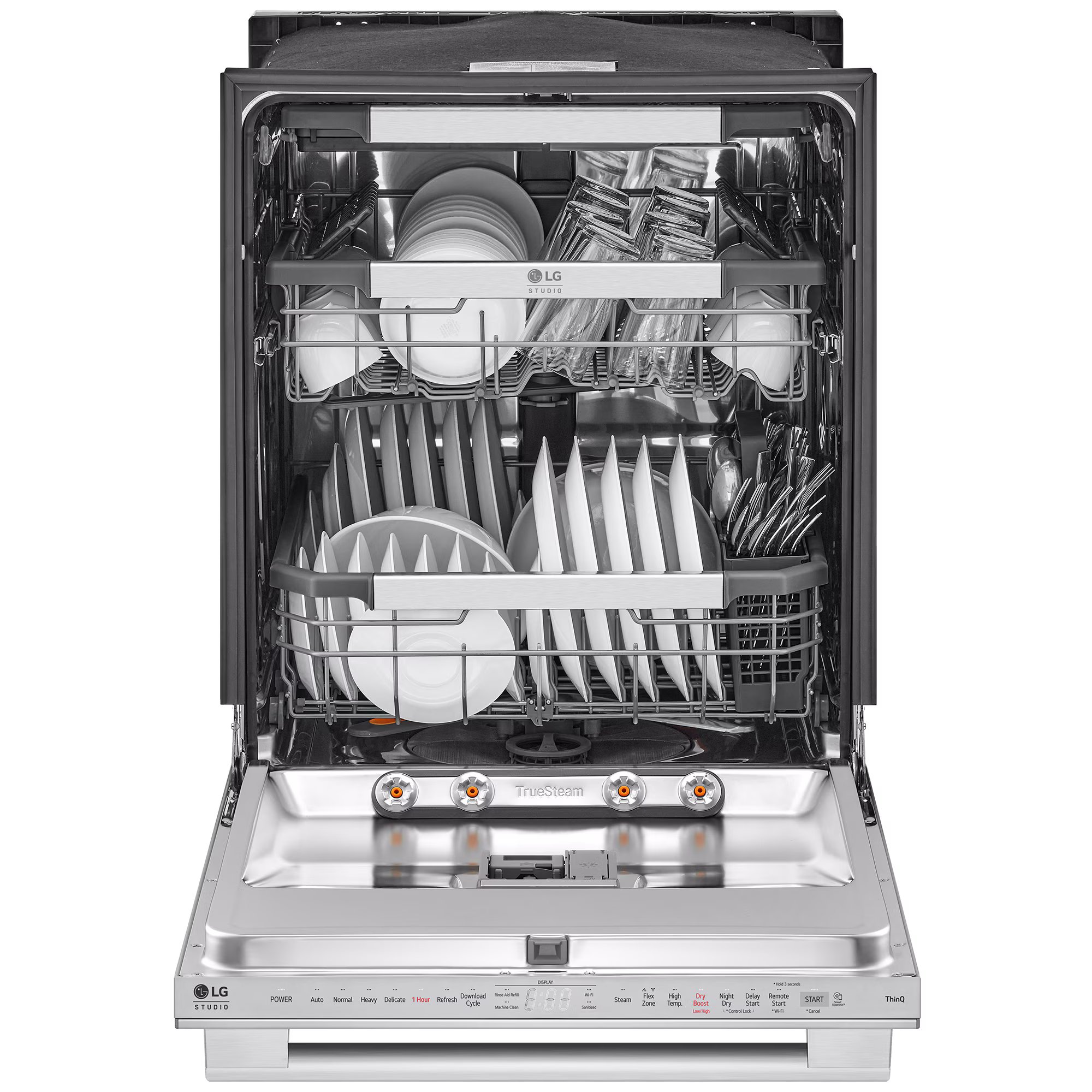 LG Studio 24 in. Top Control Flush-Mount Smart Dishwasher with 40 dBa ...