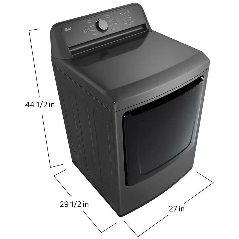 LG 27 in. 7.3 cu. ft. Gas Dryer with FlowSense Duct Clogging Indicator ...