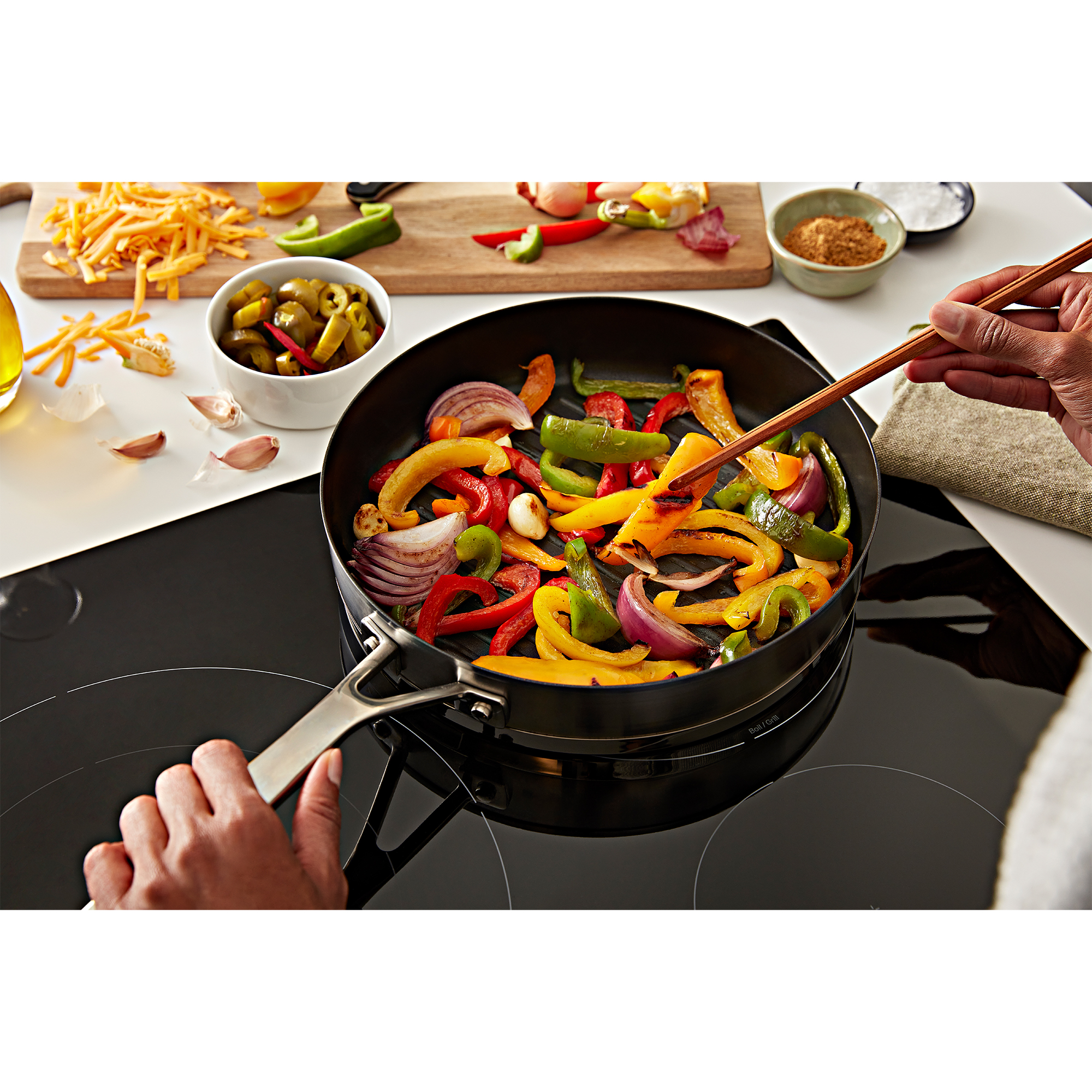 KitchenAid 36 in. 5-Burner Induction Cooktop with Simmer Burner & Power ...