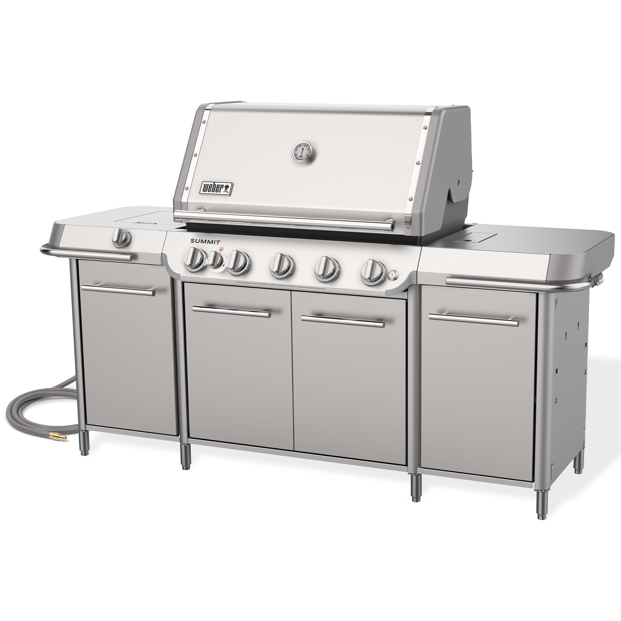 Weber Summit GC38 S Series 5-Burner Natural Gas Grill with Side Burner ...
