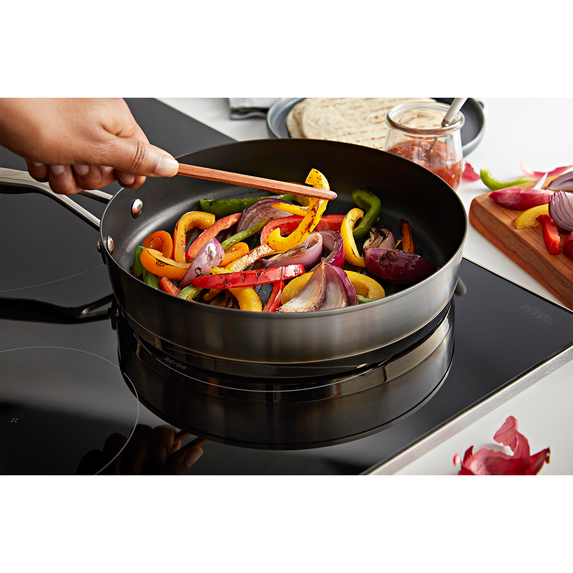 KitchenAid 36 in. 5-Burner Induction Cooktop with Simmer Burner & Power ...