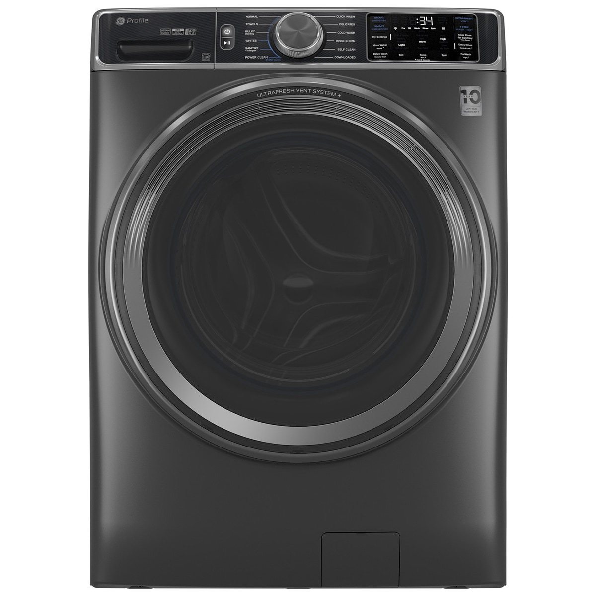 GE Profile 28 in. 5.5 cu. ft. Smart Stackable Front Load Washer with ...
