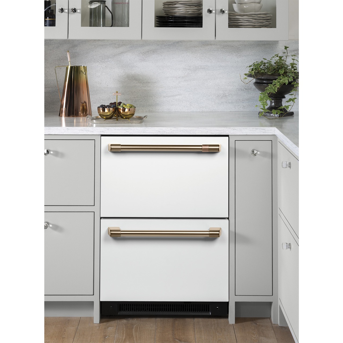 Cafe 24 in. 5.7 cu. ft. Double Refrigerator Drawers - Matte White | P.C ...