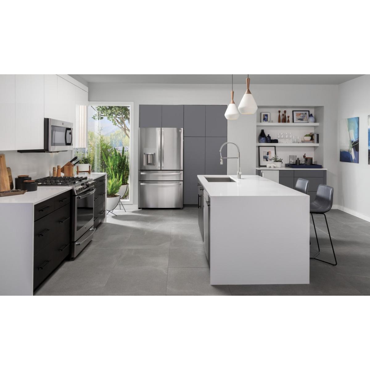 GE Profile 36 in. 22.4 cu. ft. Smart Counter Depth 4-Door French Door ...