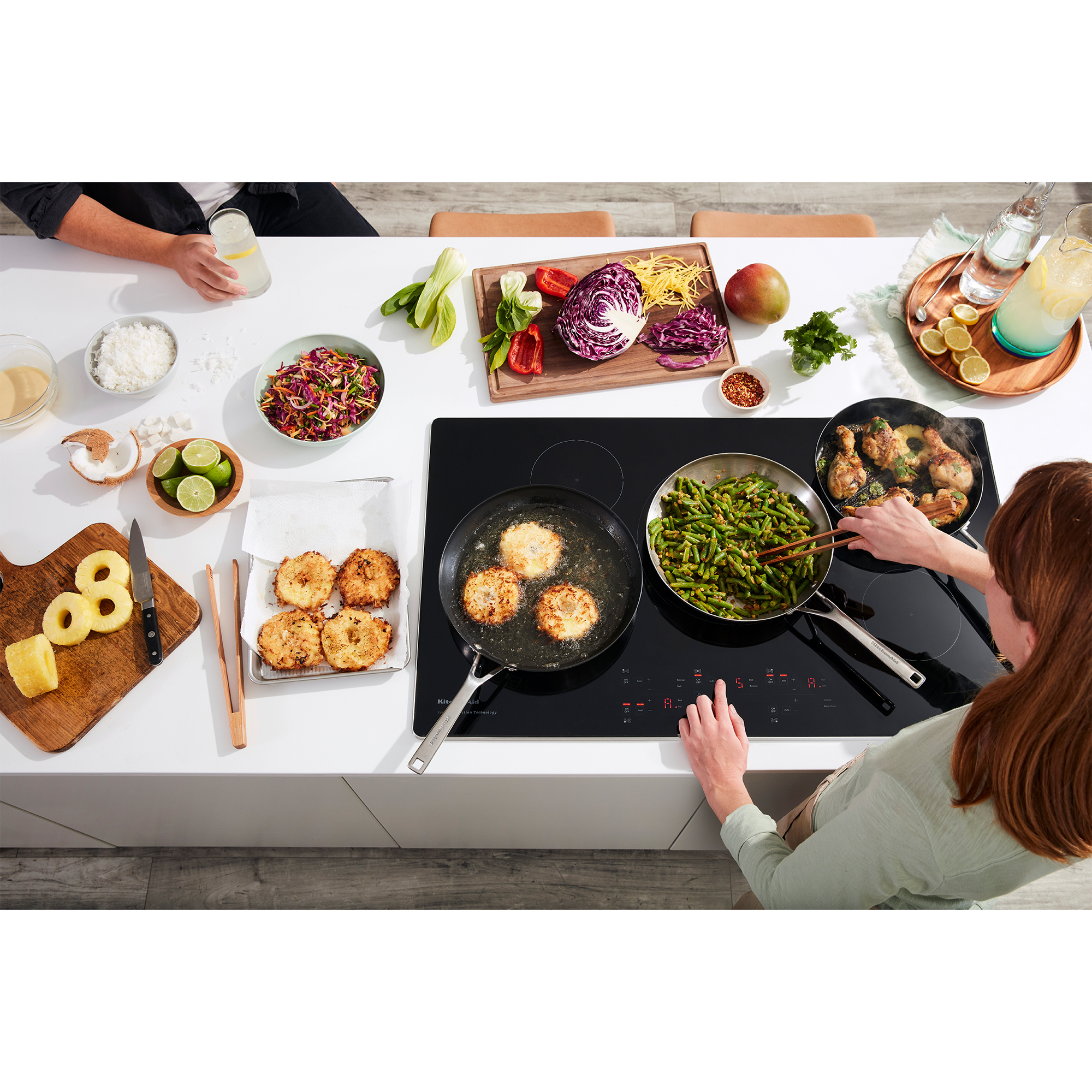 KitchenAid 36 in. 5-Burner Induction Cooktop with Simmer Burner & Power ...