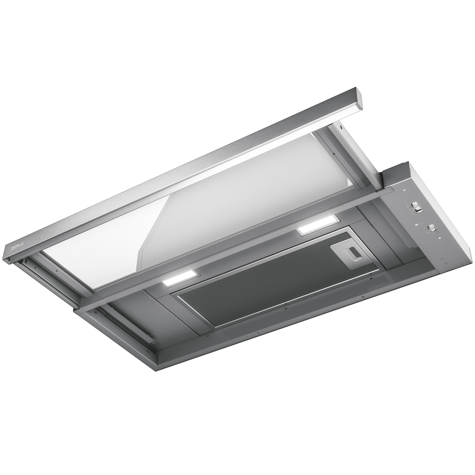 Zephyr 36 in. Convertible Slide-Out Style Range Hood with 290 CFM, 3 ...