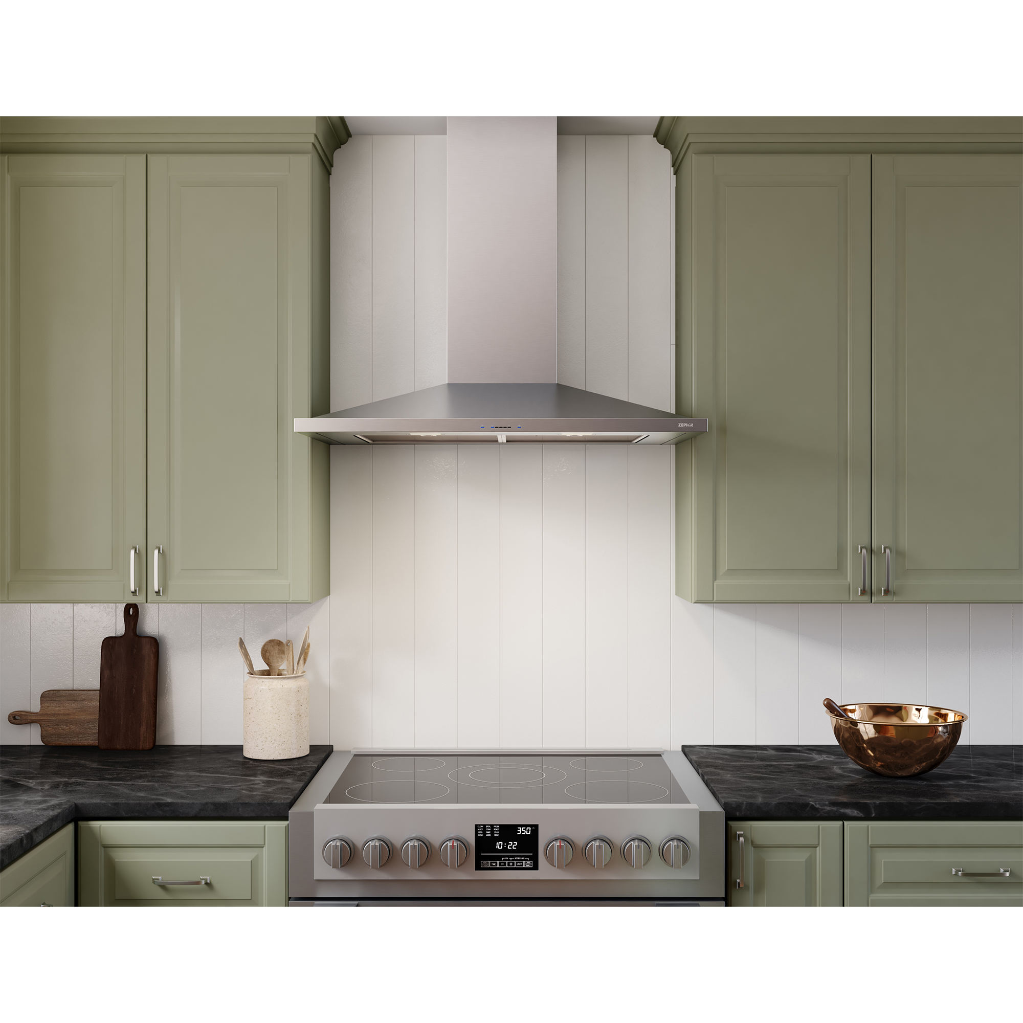 Zephyr Anzio Series 30 in. Convertible Chimney Style Range Hood with ...