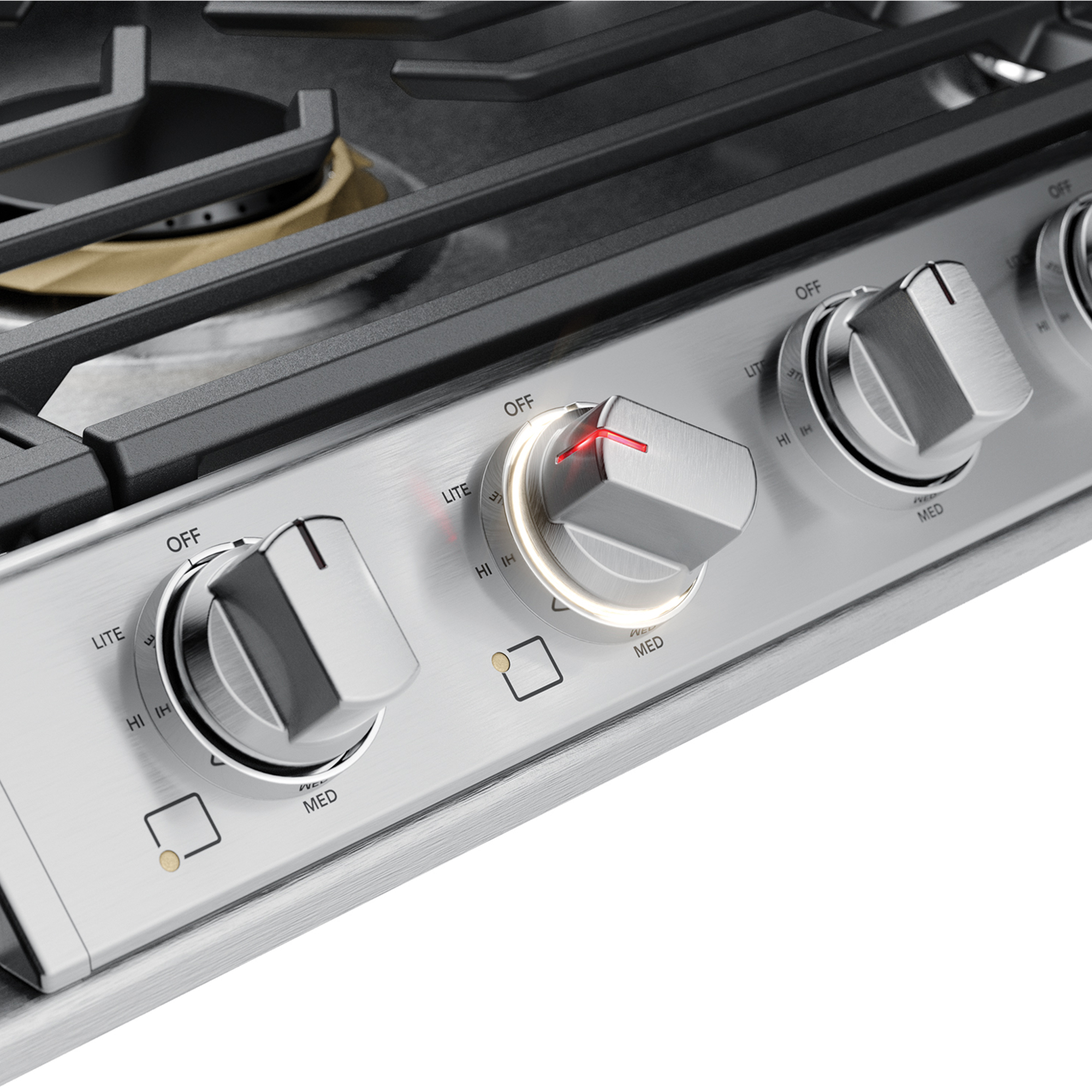 Frigidaire Professional 36 in. 5-Burner Natural Gas Cooktop with Simmer ...