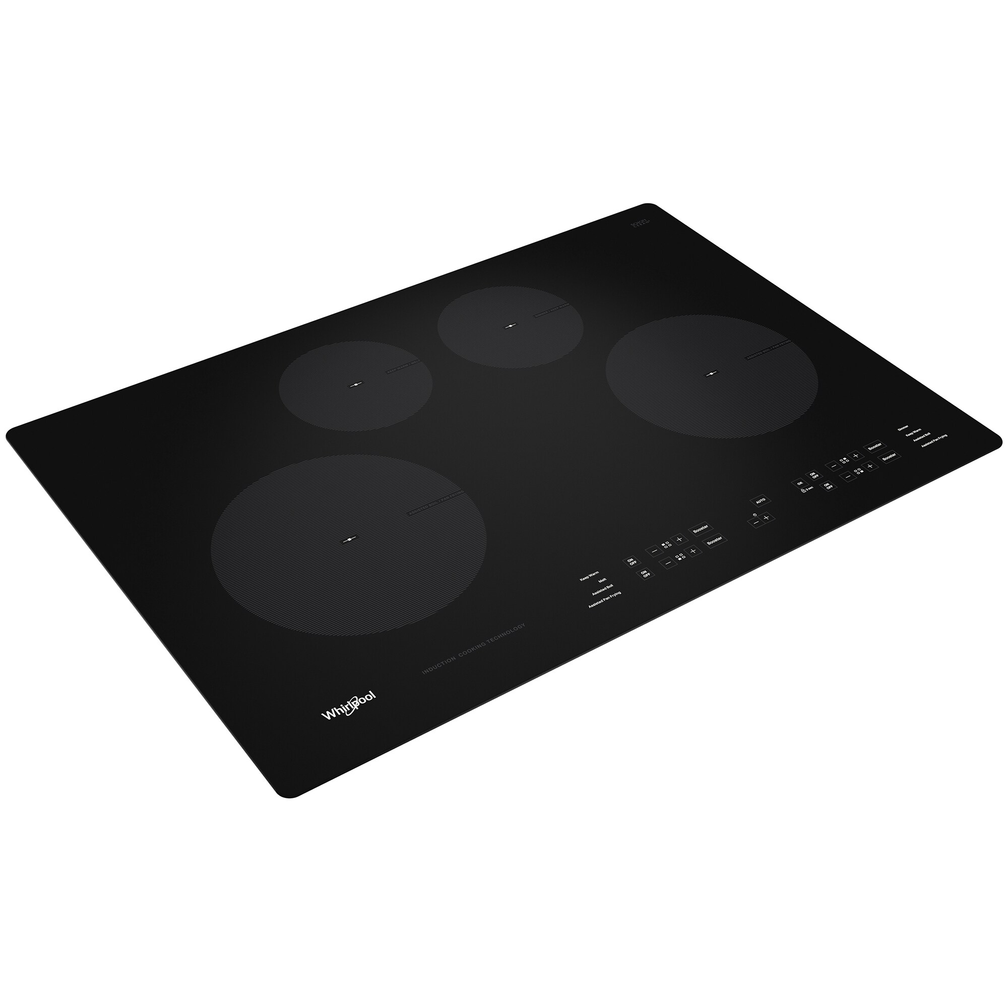 Whirlpool 30 in. 4-Burner Induction Cooktop with Simmer Burner & Power ...