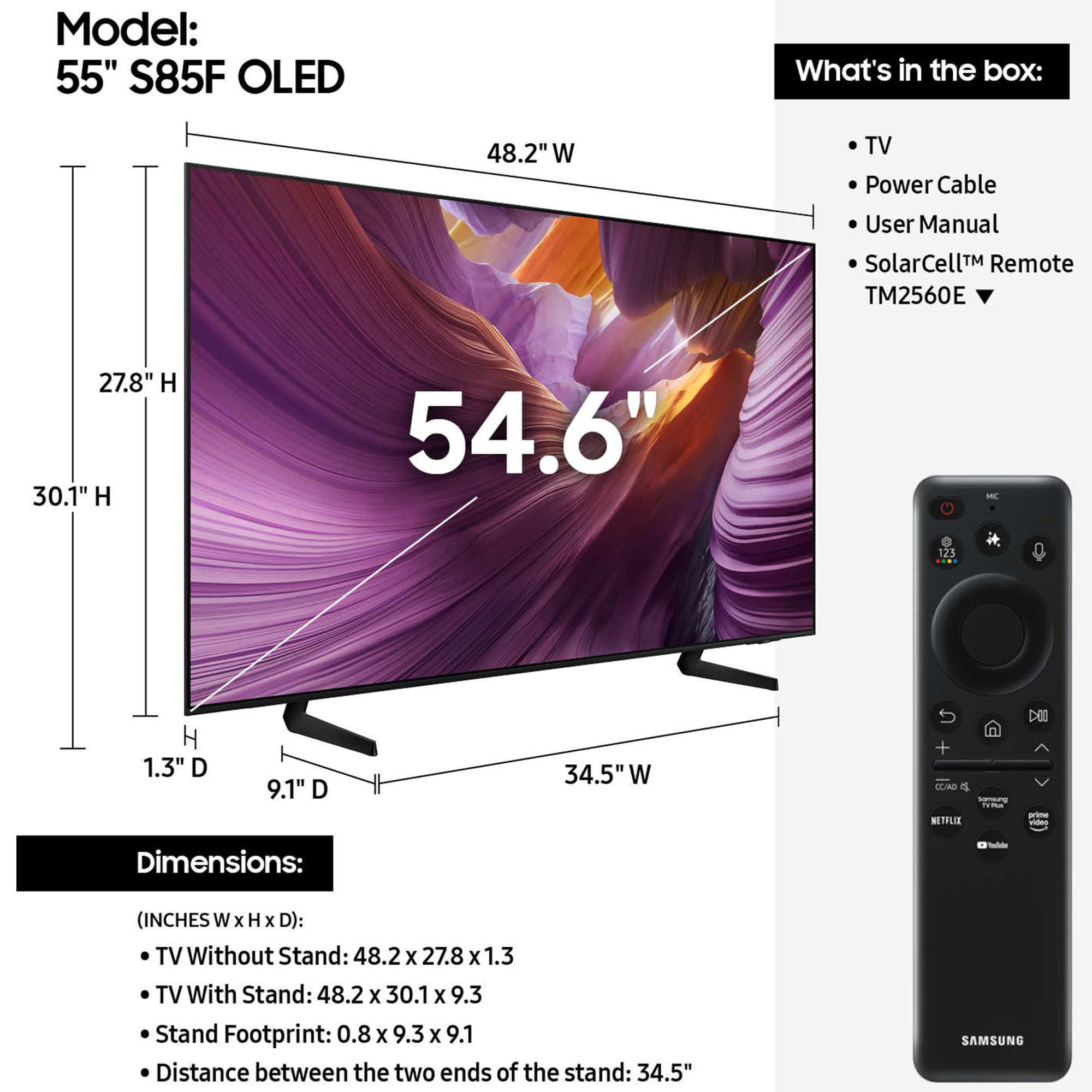 Samsung - 55" Class S85F OLED 4K UHD Samsung Vision AI Smart TV | P.C. Richard & Son