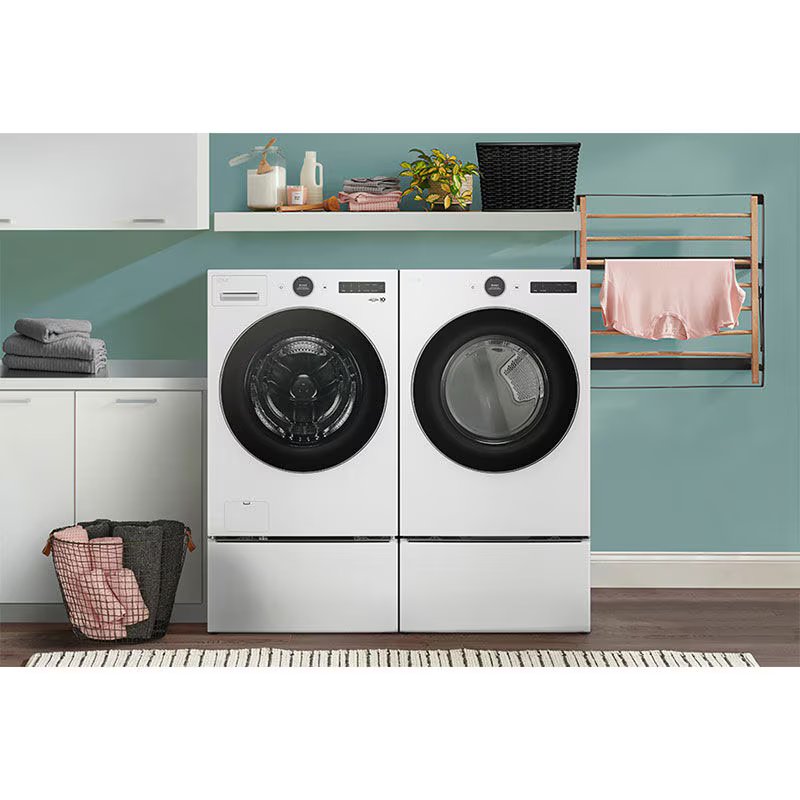 LG 27 in. 4.5 cu. ft. Smart Stackable Front Load Washer with AI DD ...