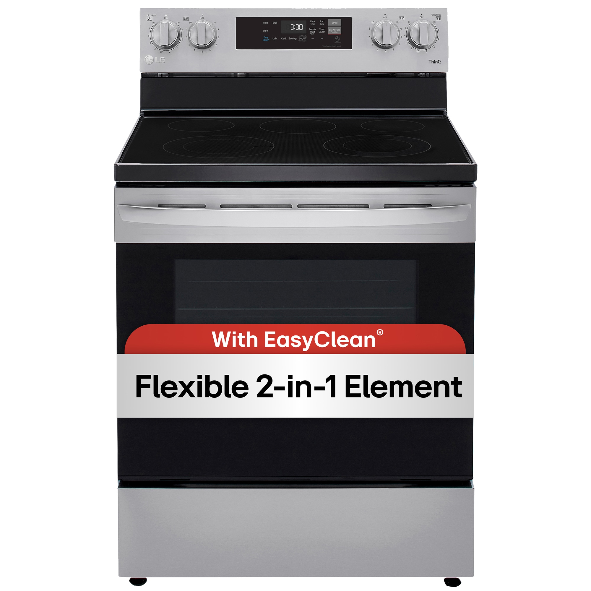 LG 30 in. 6.3 cu. ft. Smart Electric Range with Radiant Burners ...