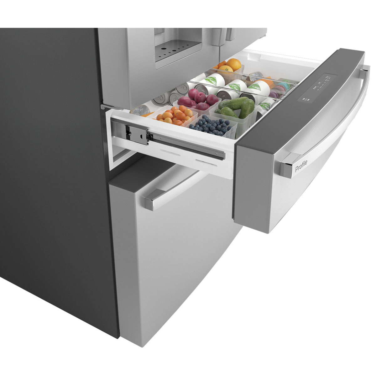GE Profile 36 in. 22.4 cu. ft. Smart Counter Depth 4-Door French Door ...