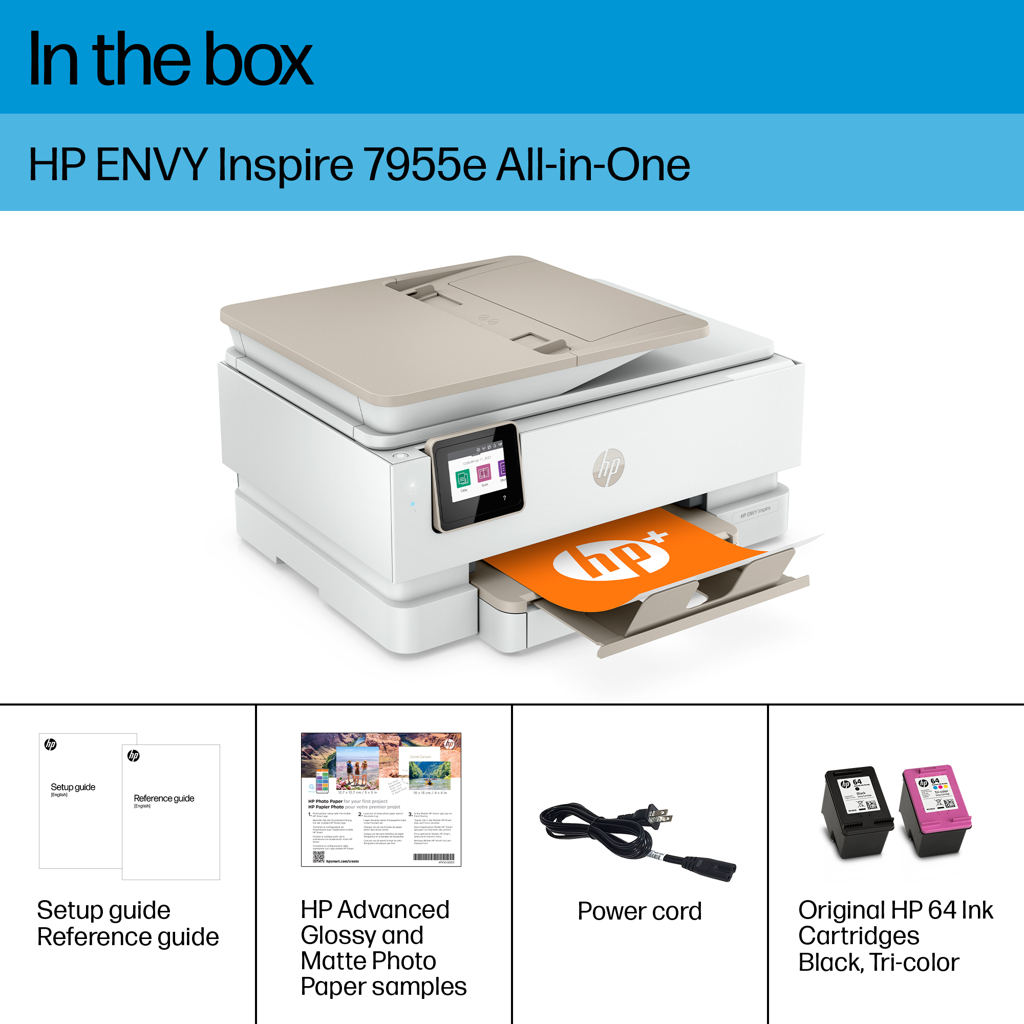 HP ENVY Inspire 7955e All-in-One Printer with Bonus 3 Months of Instant ...