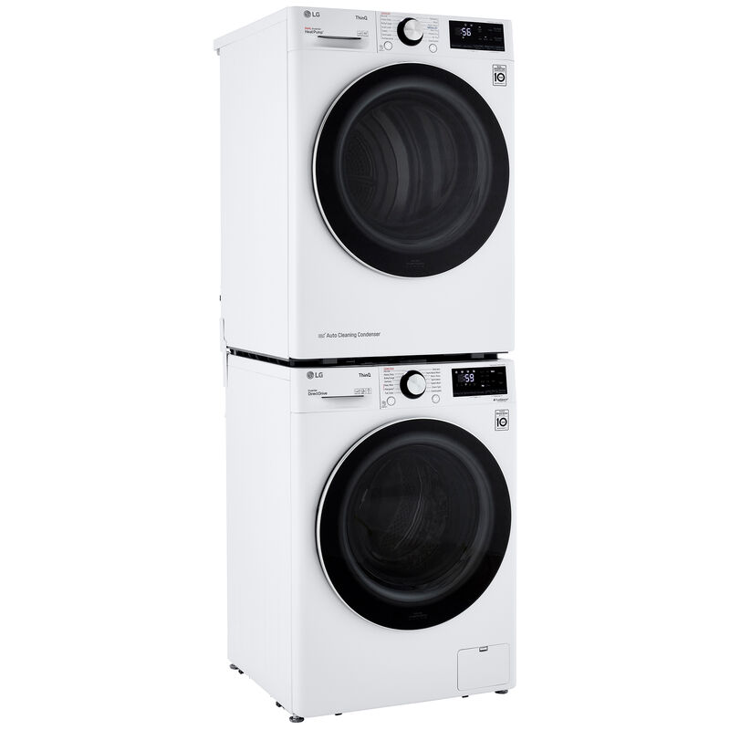 LG 24 in. 4.2 cu. ft. Smart Stackable Ventless Electric Dryer with Heat ...
