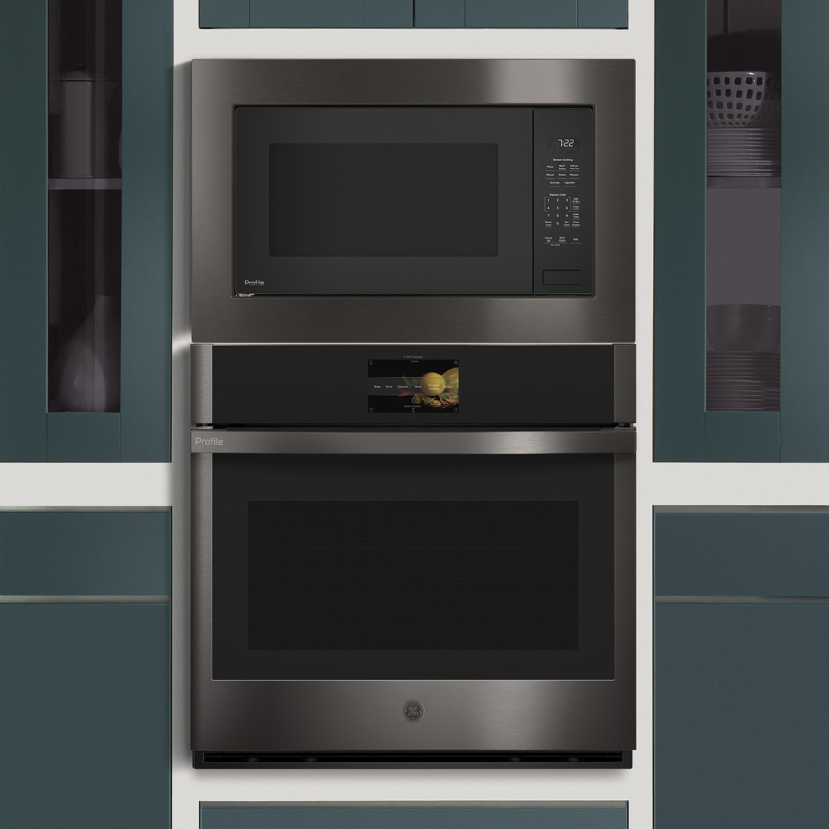 GE Profile 25 in. 2.2 cu. ft. 1100W Smart Built-In Microwave with ...