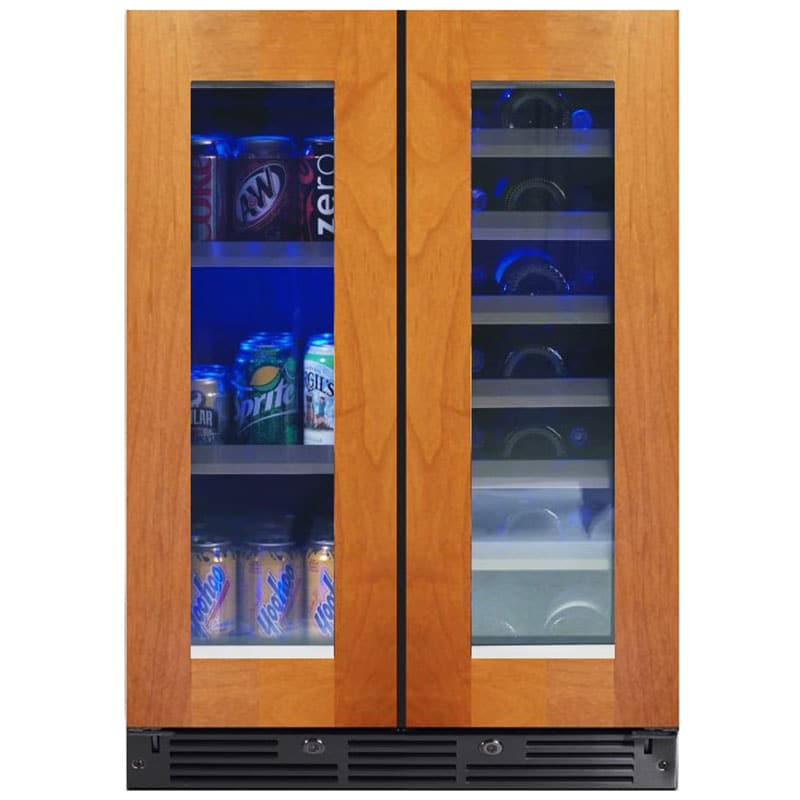 XO 24 in. Built-In/Freestanding 5.7 cu. ft. Compact Beverage Center with Adjustable Shelves ...