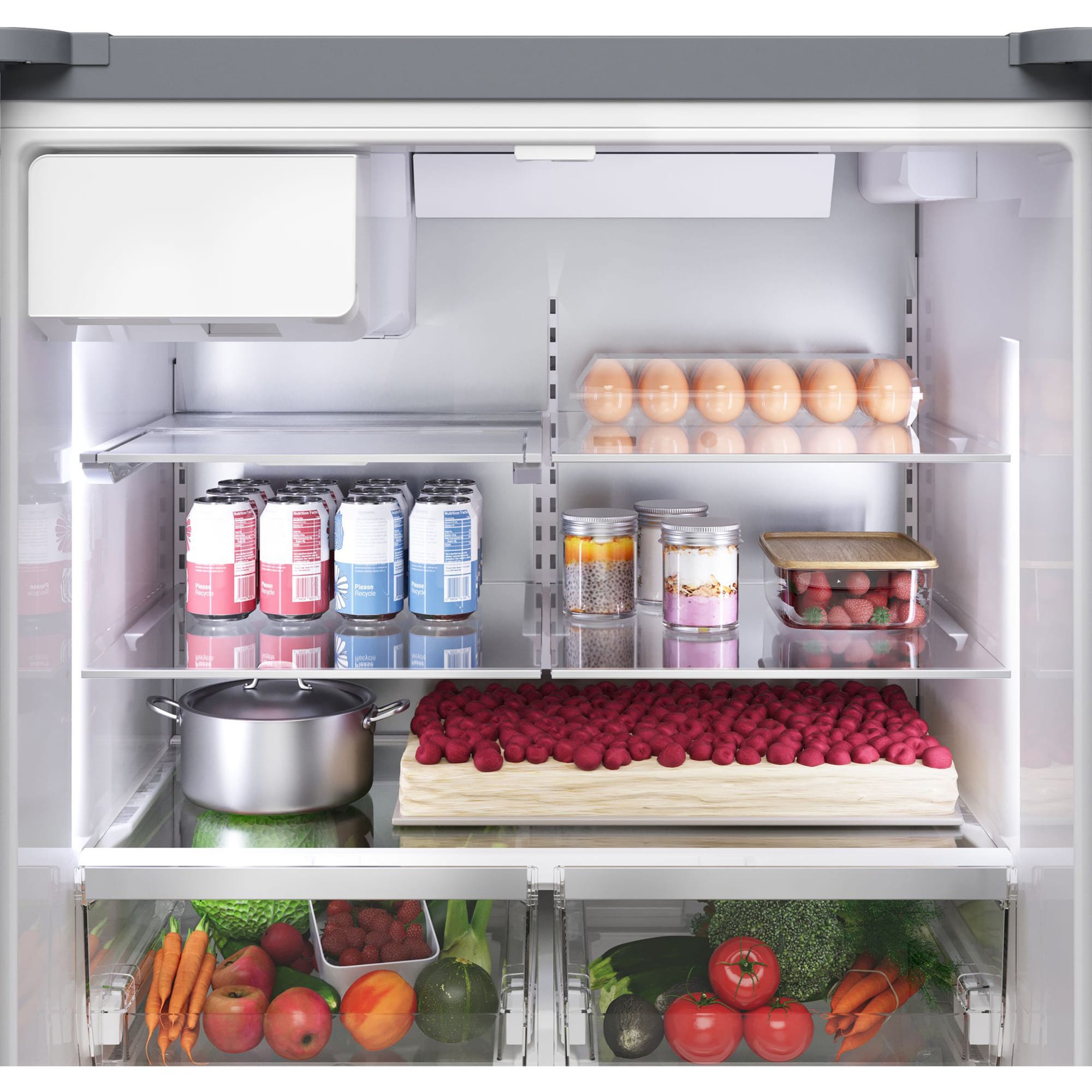 Bosch 500 Series 36 in. 26 cu. ft. Smart French Door Refrigerator with ...