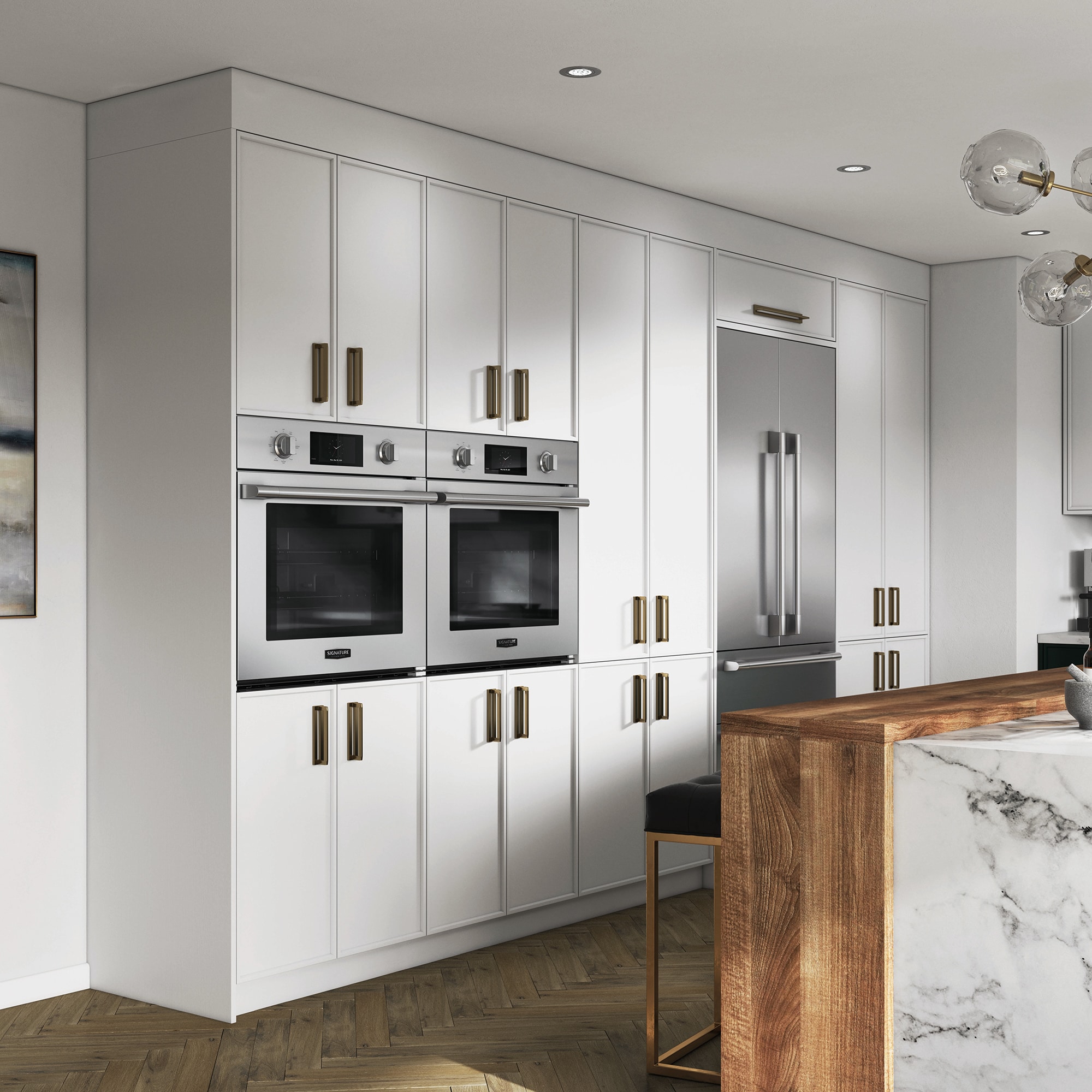 Signature Kitchen Suite 30 in. 6.4 cu. ft. Smart Speed/ Steam Electric ...