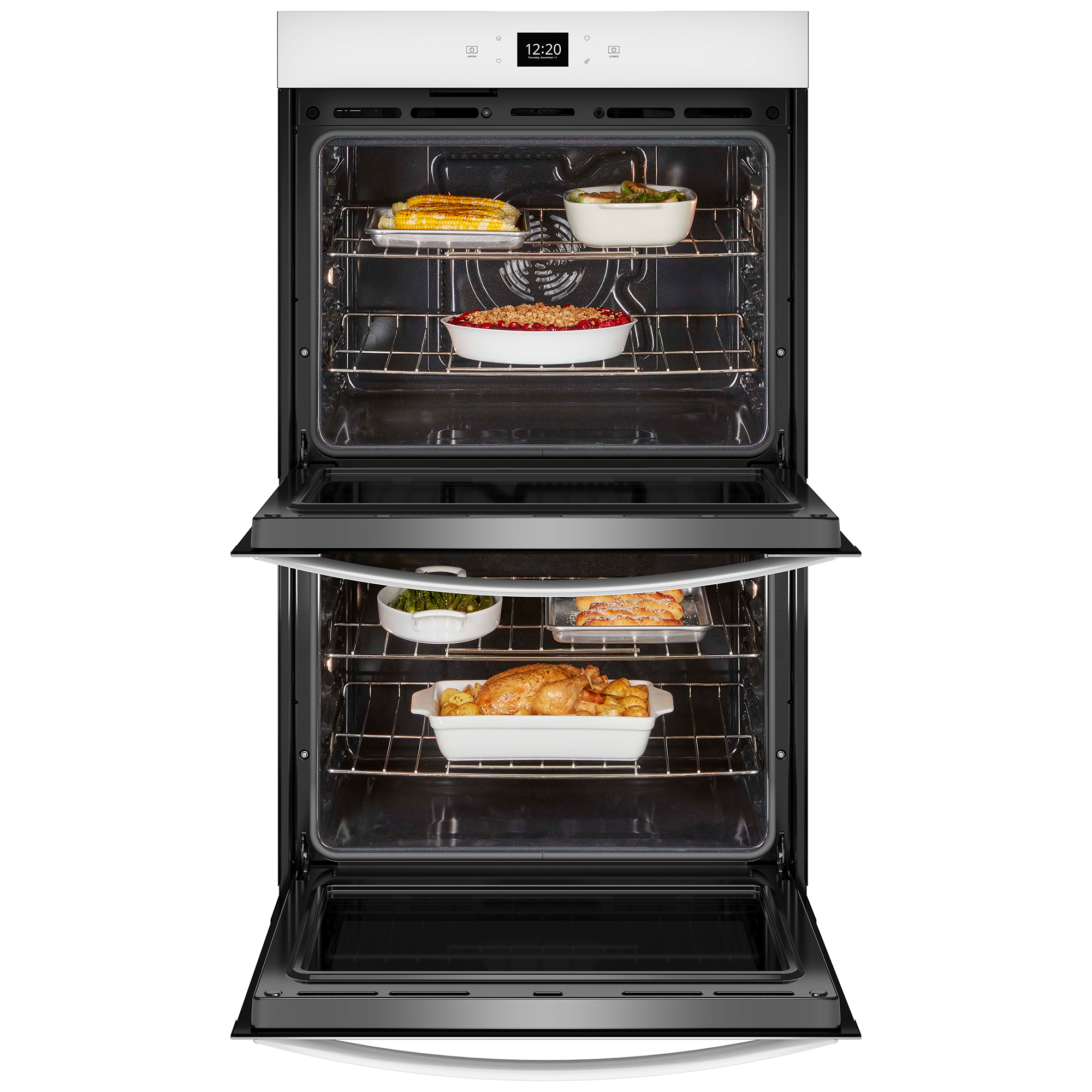 Whirlpool 27 in. 8.6 cu. ft. Smart Top Control Electric Double Wall ...