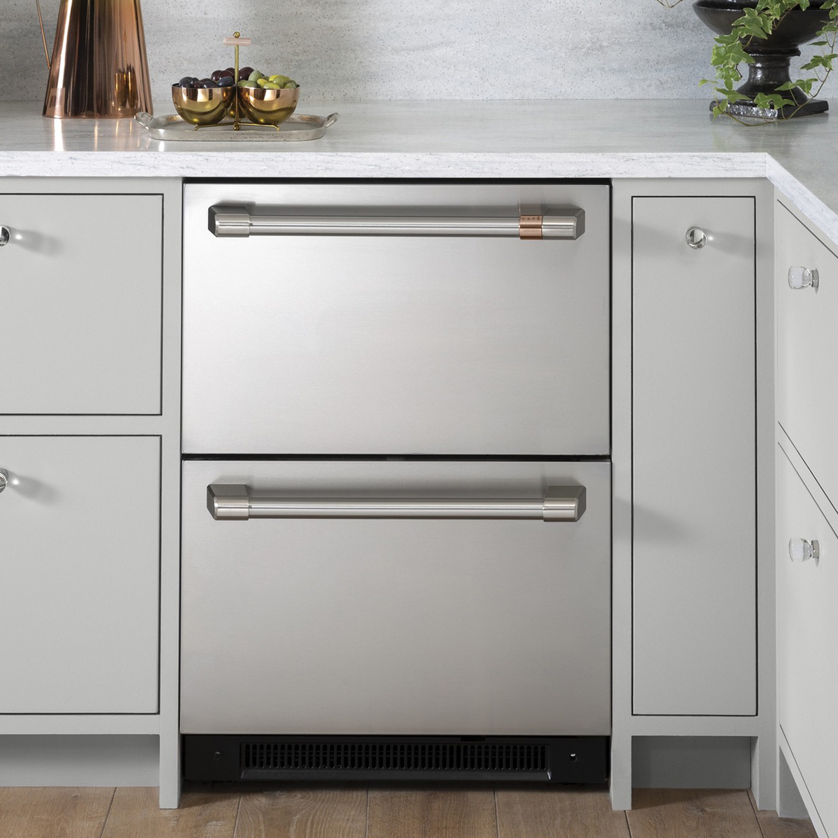Cafe 24 in. 5.7 cu. ft. Double Refrigerator Drawers - Matte White | P.C ...
