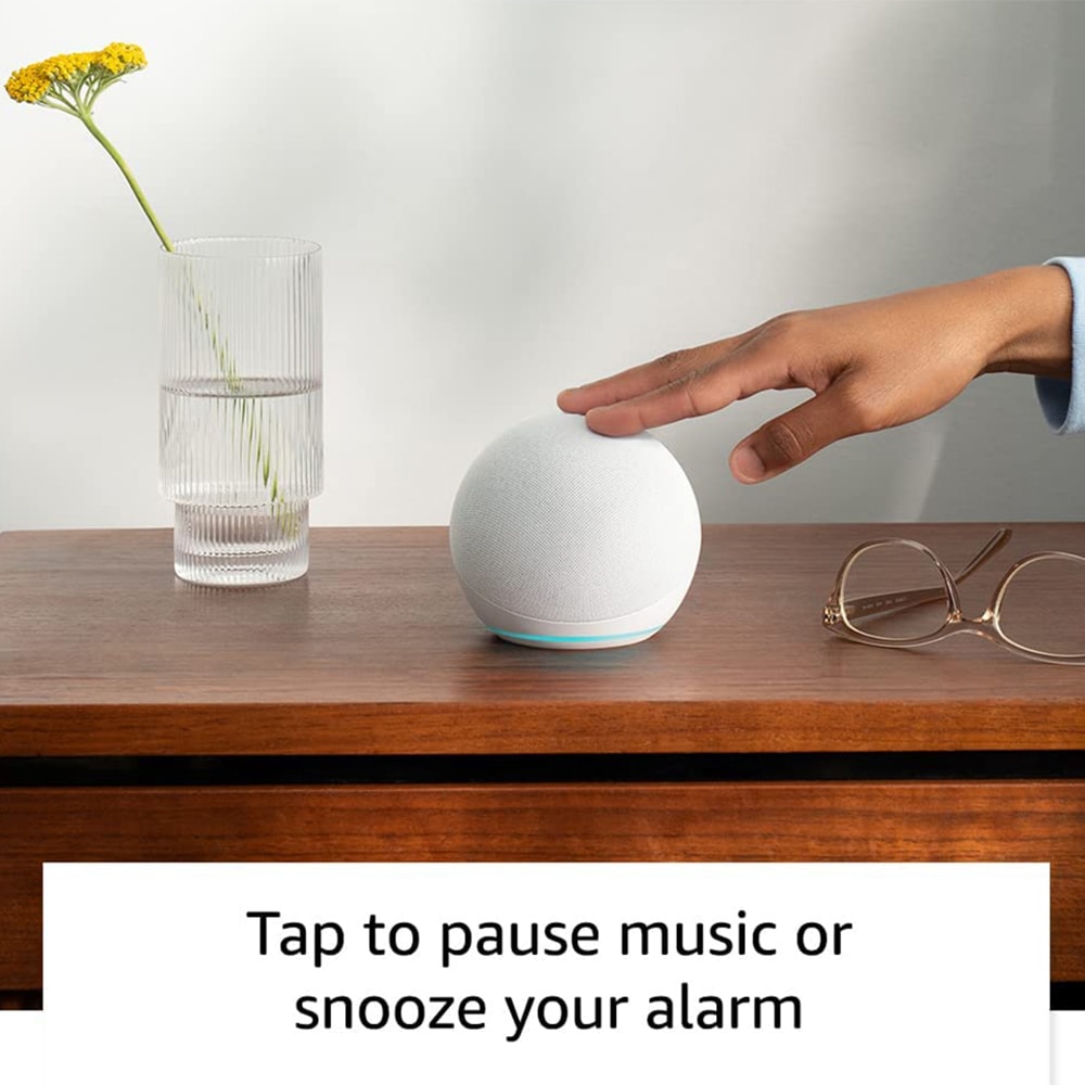 Amazon - Echo Dot (5th Gen, 2022 Release) Smart Speaker with Alexa - Glacier White | P.C ...