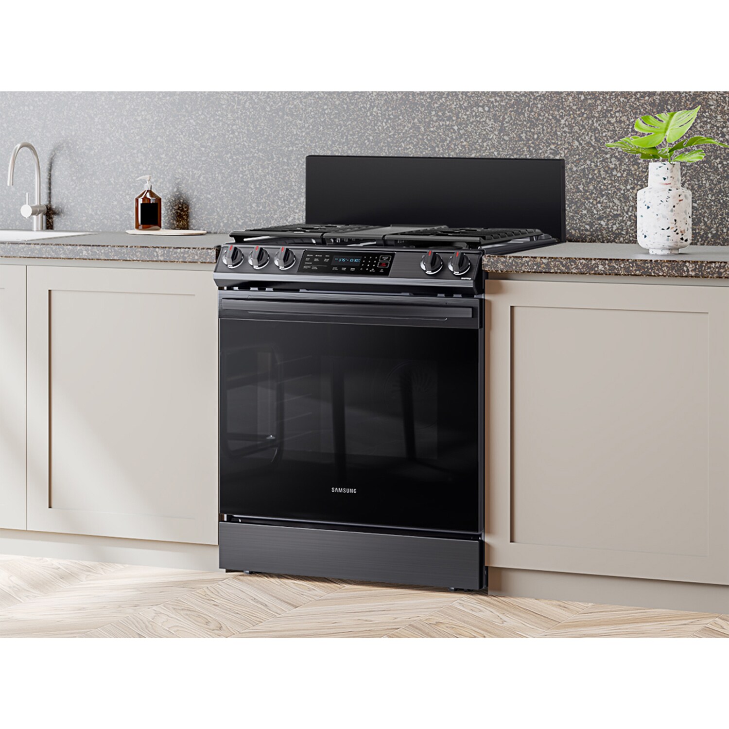 Samsung 9 in. Backguard for 30 in. Slide-in Ranges - Black | P.C ...