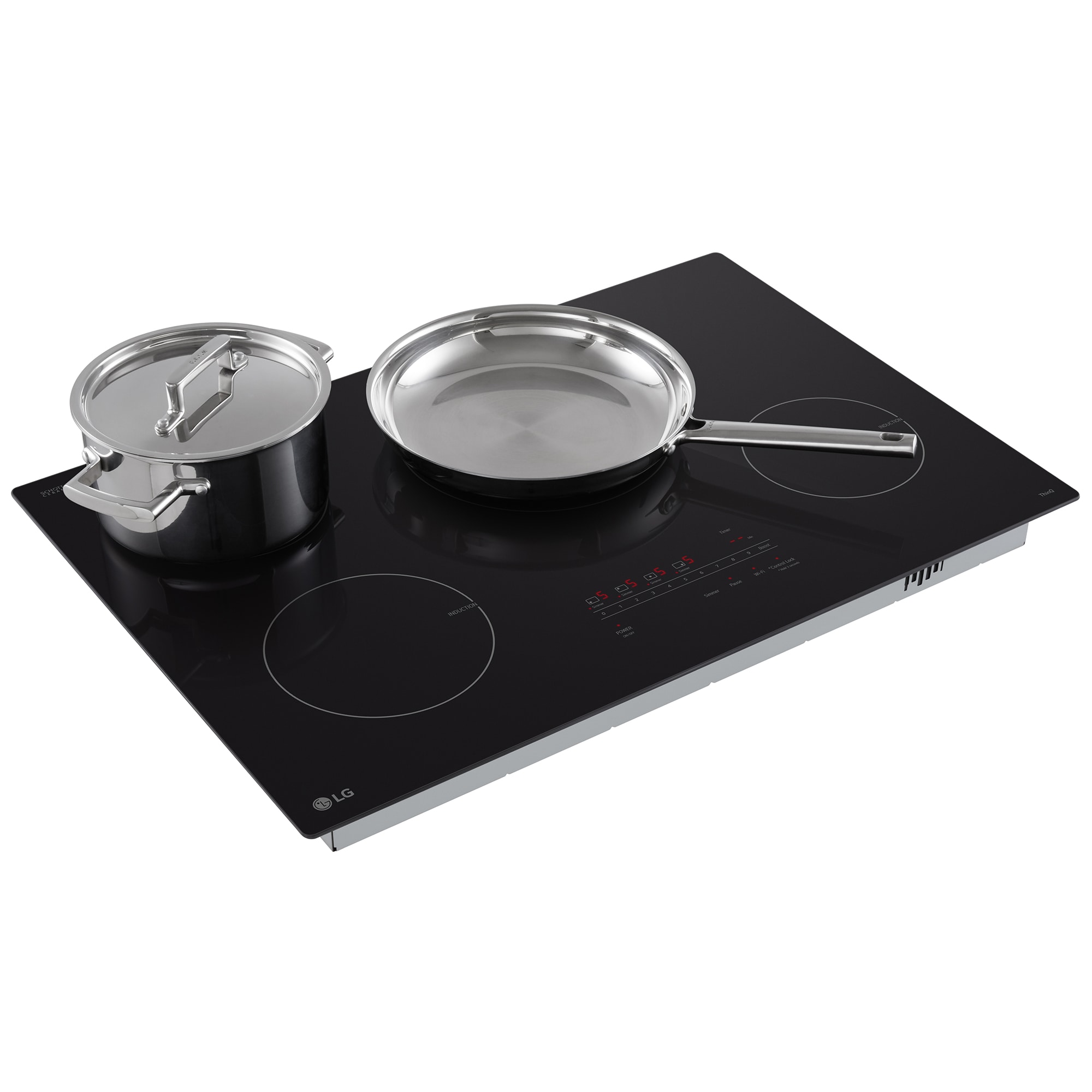 LG 30 in. 4-Burner Smart Induction Cooktop with Simmer Burner & Power ...