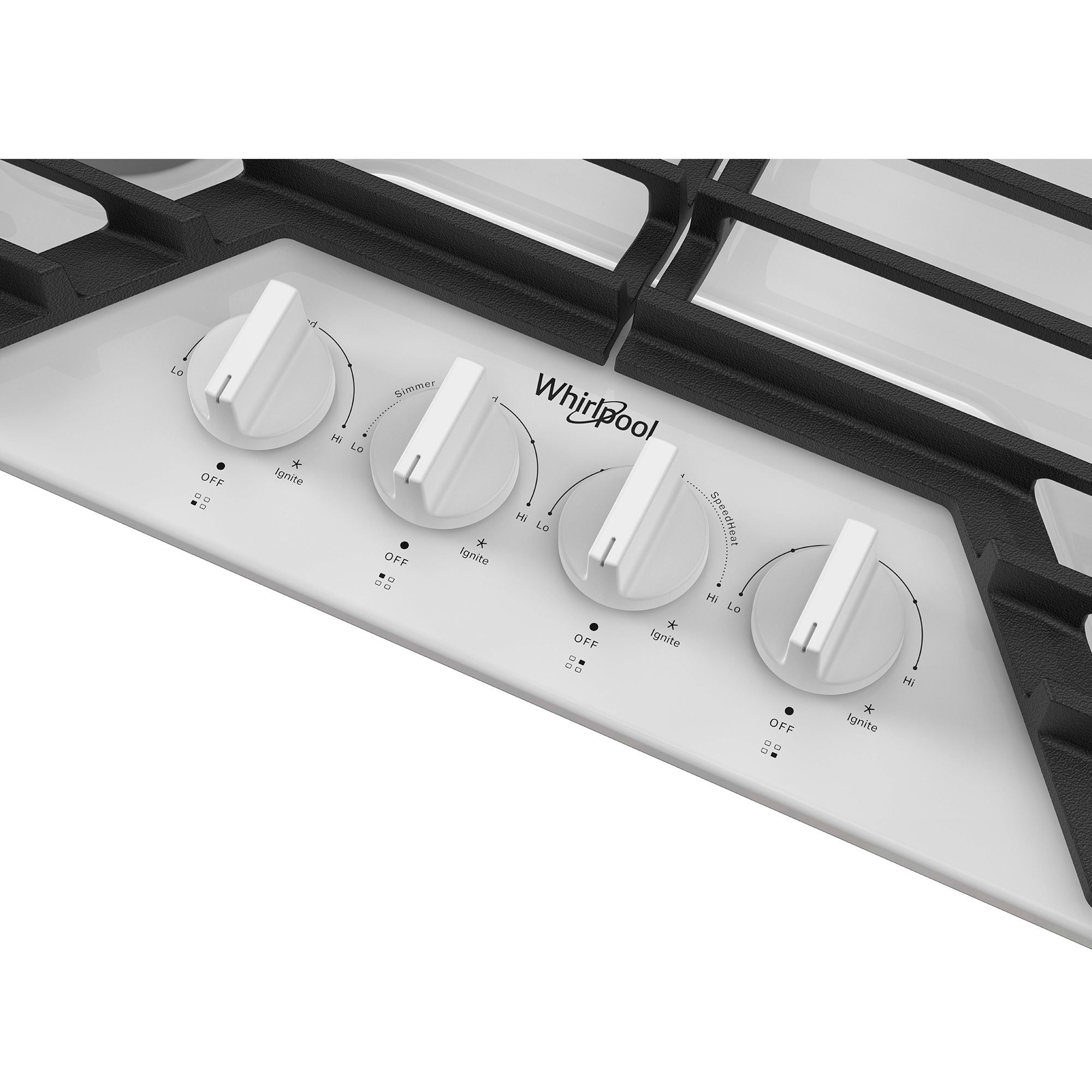 Whirlpool 30 in. 4-Burner Natural Gas Cooktop with Simmer Burner ...