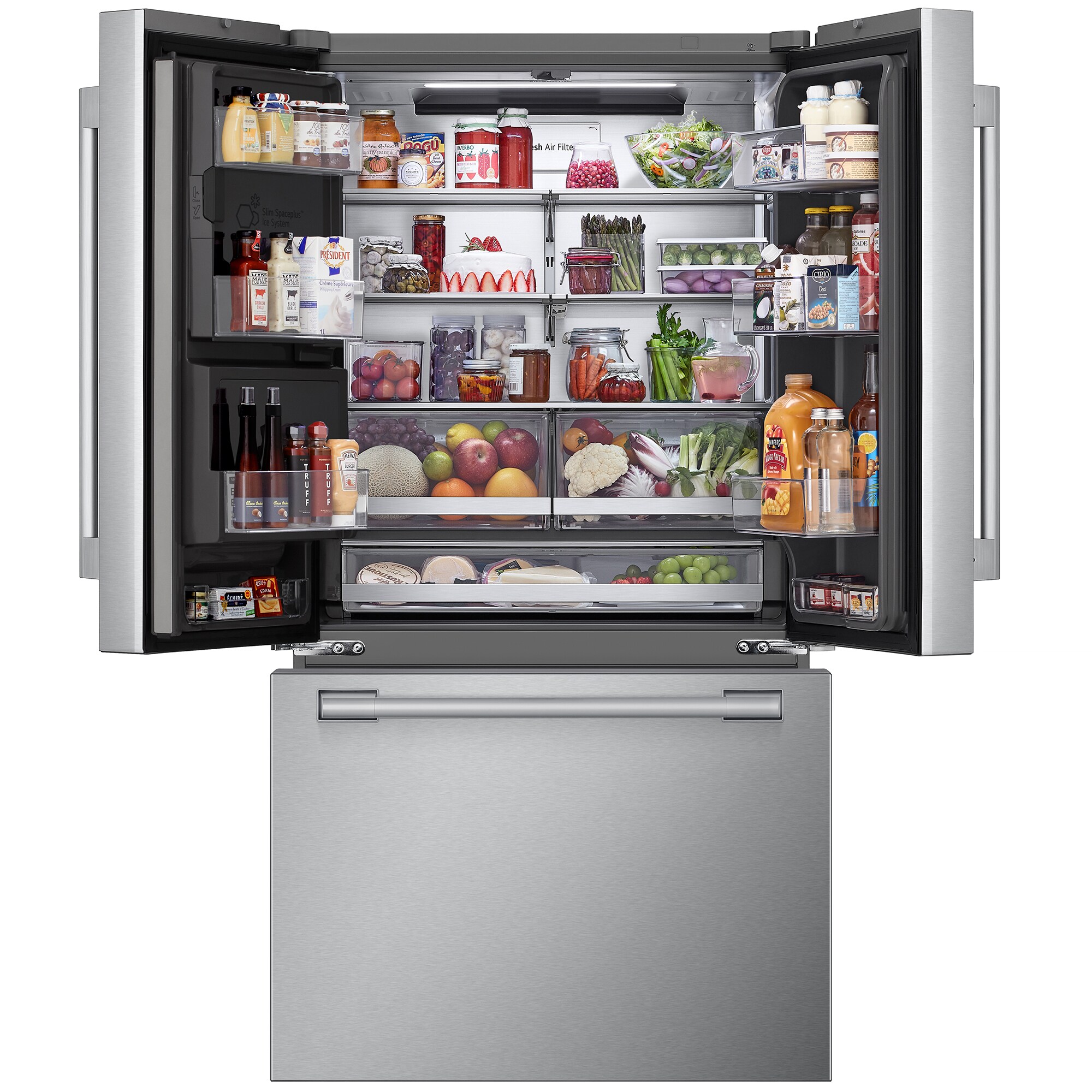 Signature Kitchen Suite 36 in. 25.5 cu. ft. Smart Counter Depth French ...