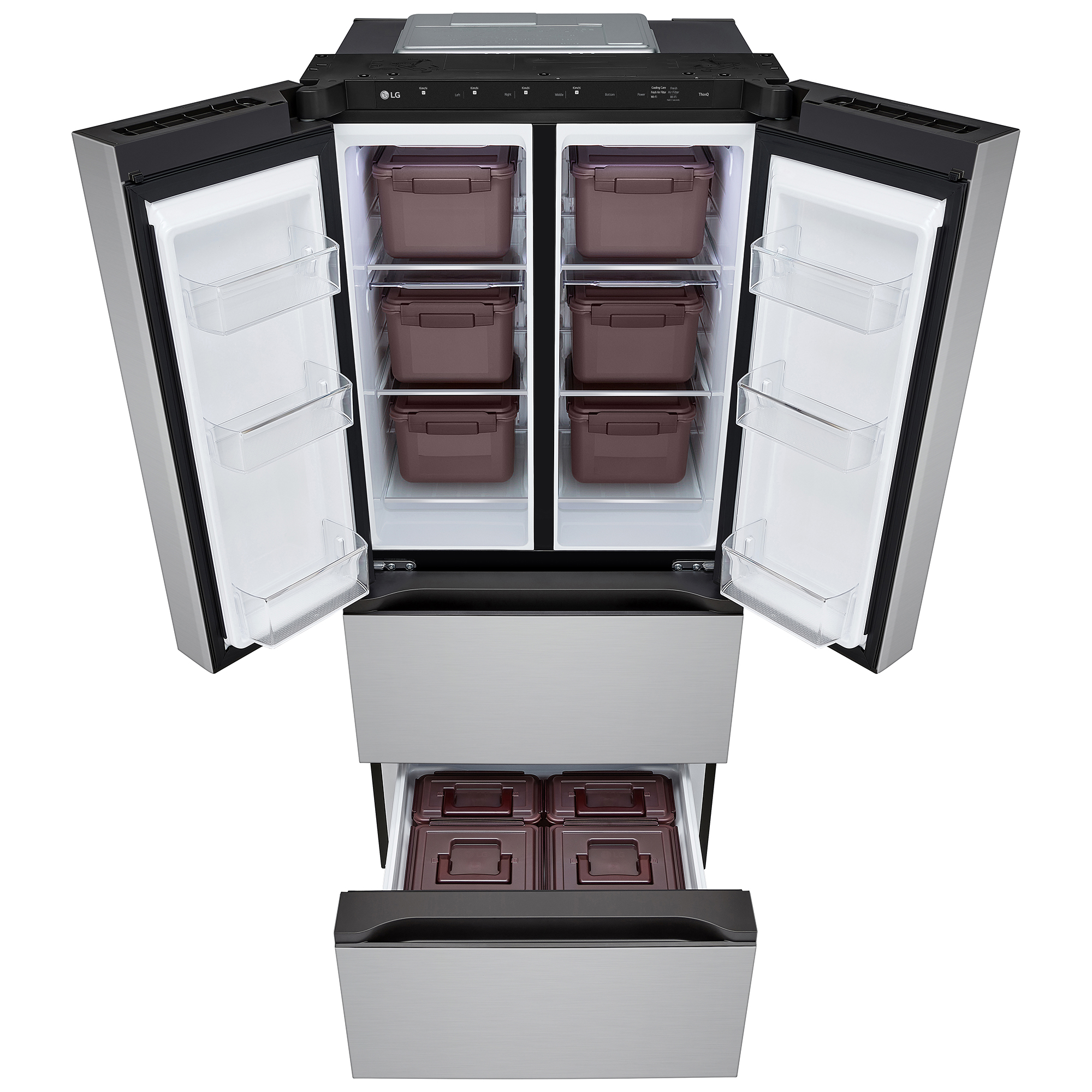 LG Kimchi/Specialty Food 30 in. 14.3 cu. ft. Smart 4-Door French Door ...