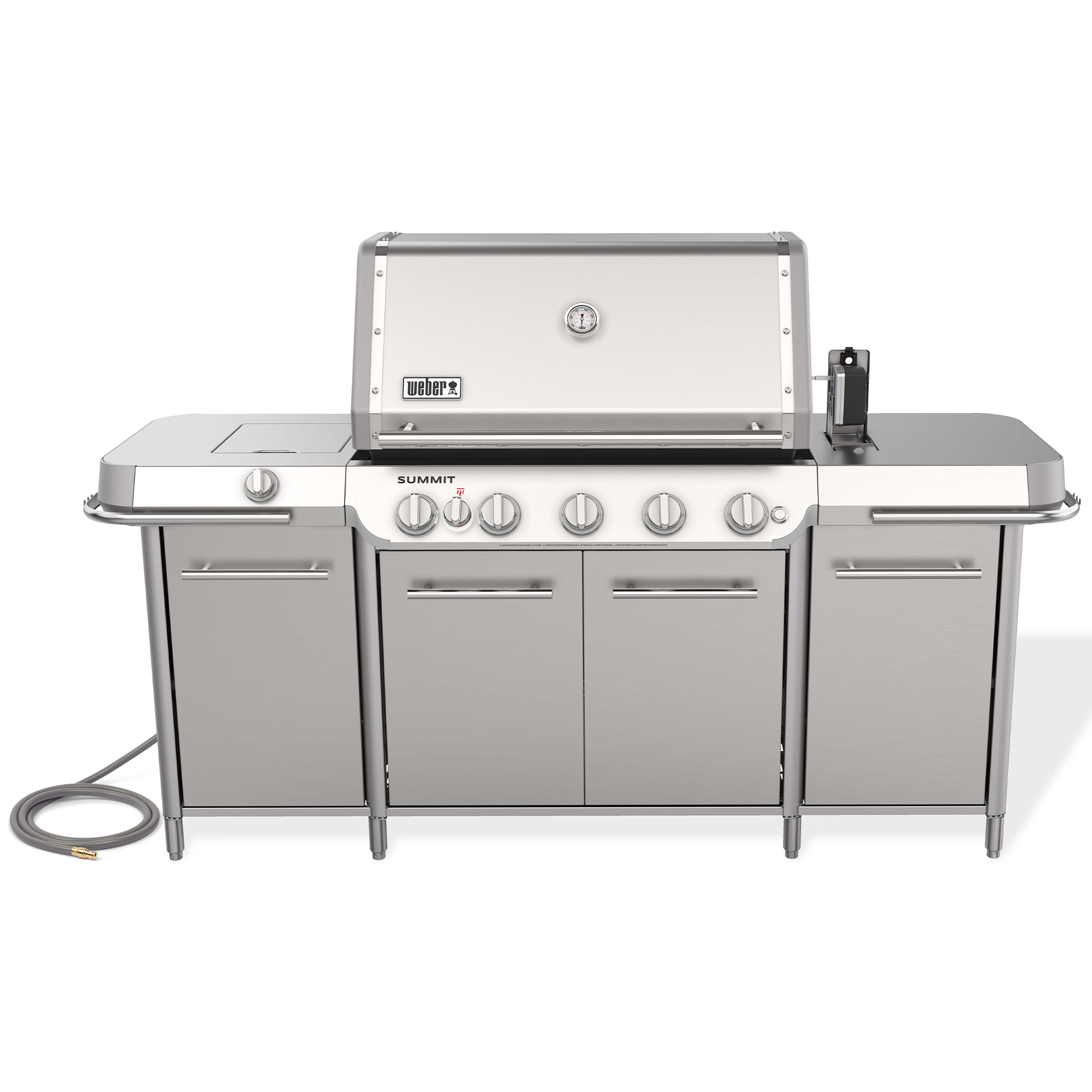 Weber Summit GC38 S Series 5-Burner Natural Gas Grill with Side Burner ...