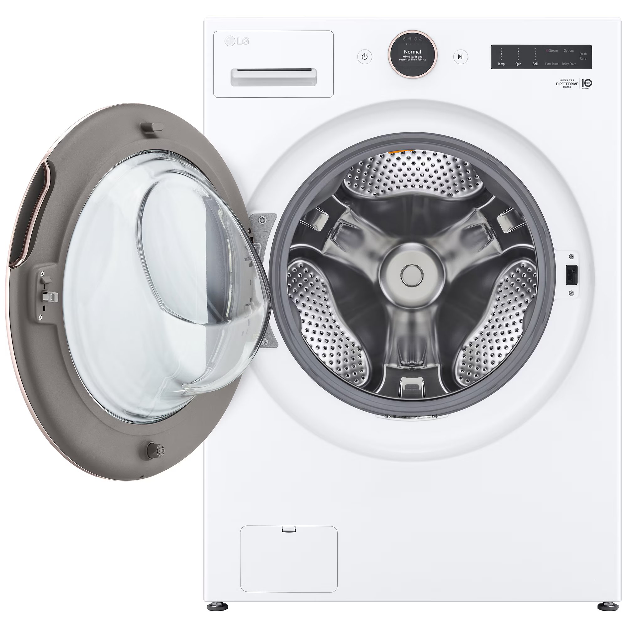 LG 27 in. 5.0 cu. ft. Smart Stackable Front Load Washer with AI DD ...