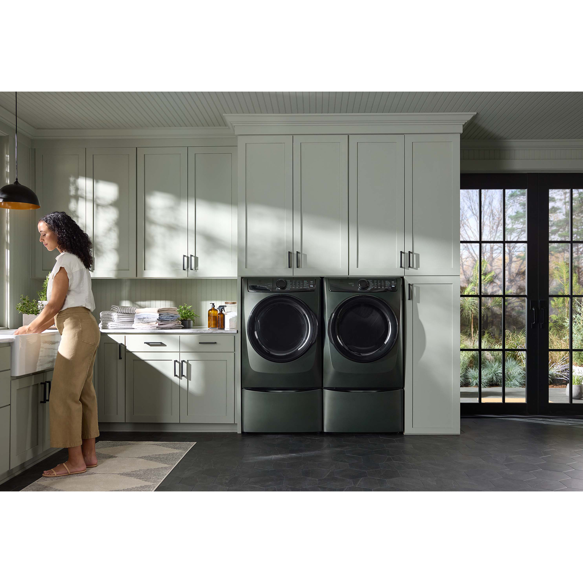Electrolux 27 in. 8.0 cu. ft. Stackable Electric Dryer with LuxCare Dry ...
